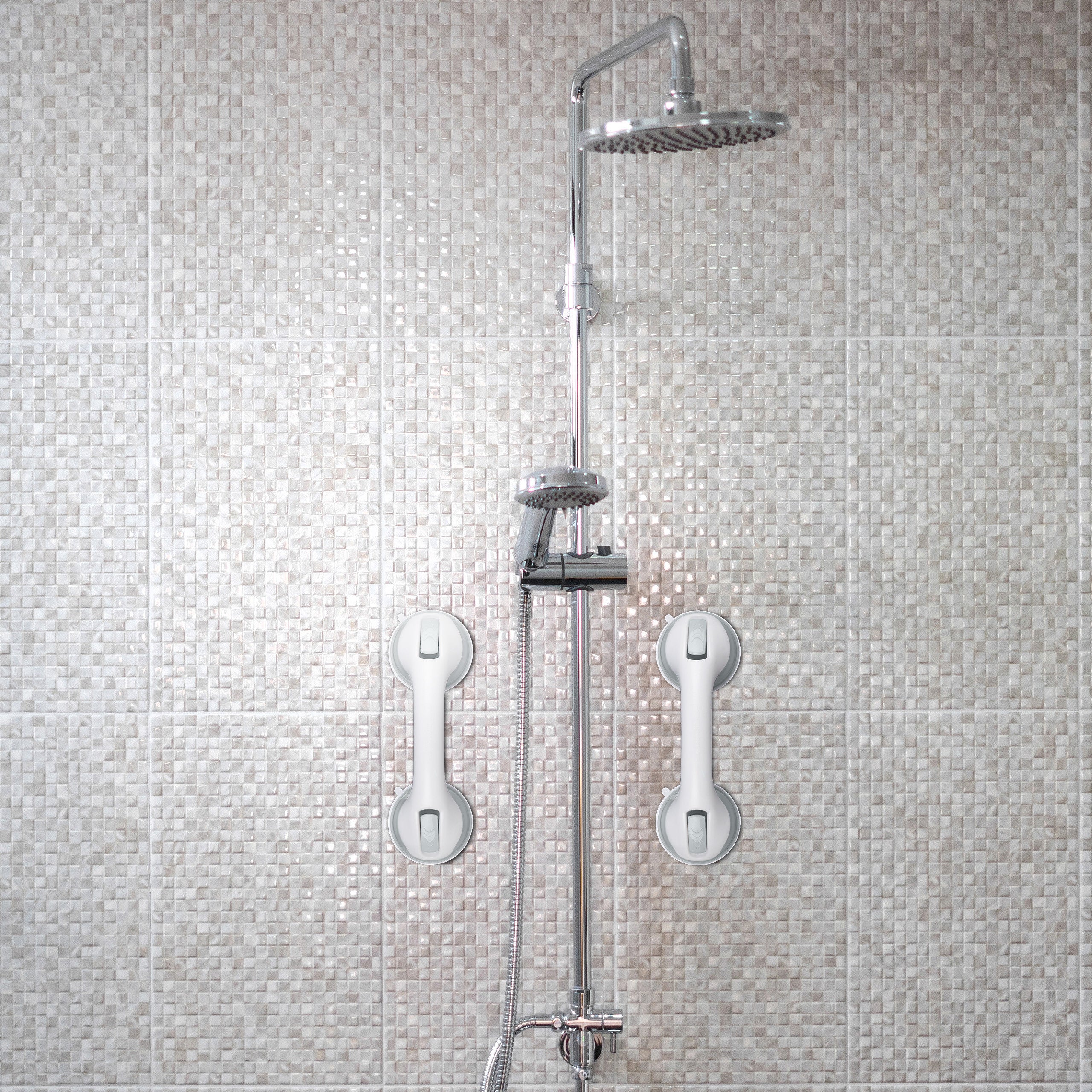 Relaxdays Asa Ducha Ventosa, Set de 4, Bañera y Baño, 70 kg, Personas ...