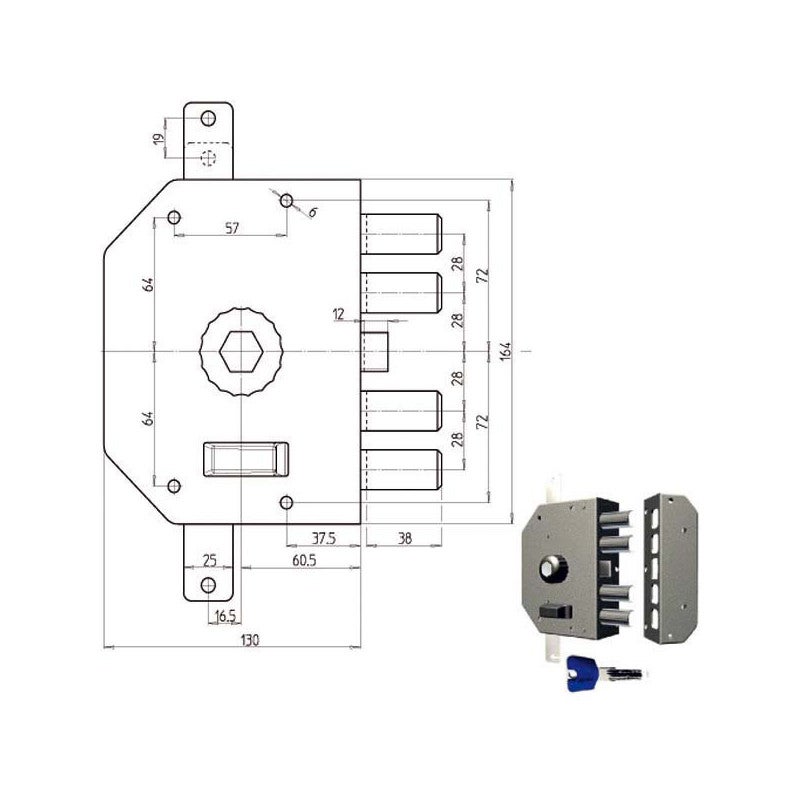 Sic.Triplice Lock Bomba Izquierda 3250P Cr | Leroy Merlin