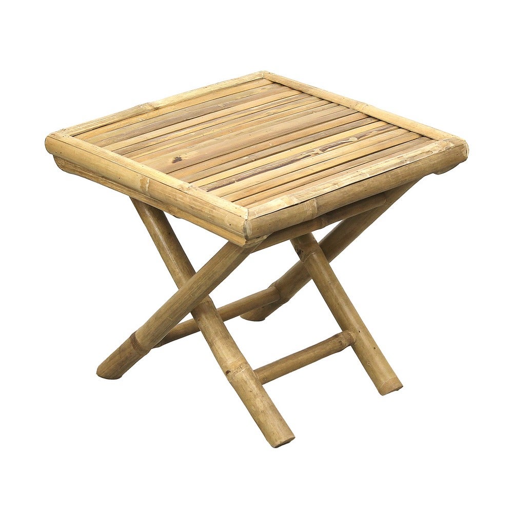 Mesa plegable de bambú 39x39x32 cm | Leroy Merlin