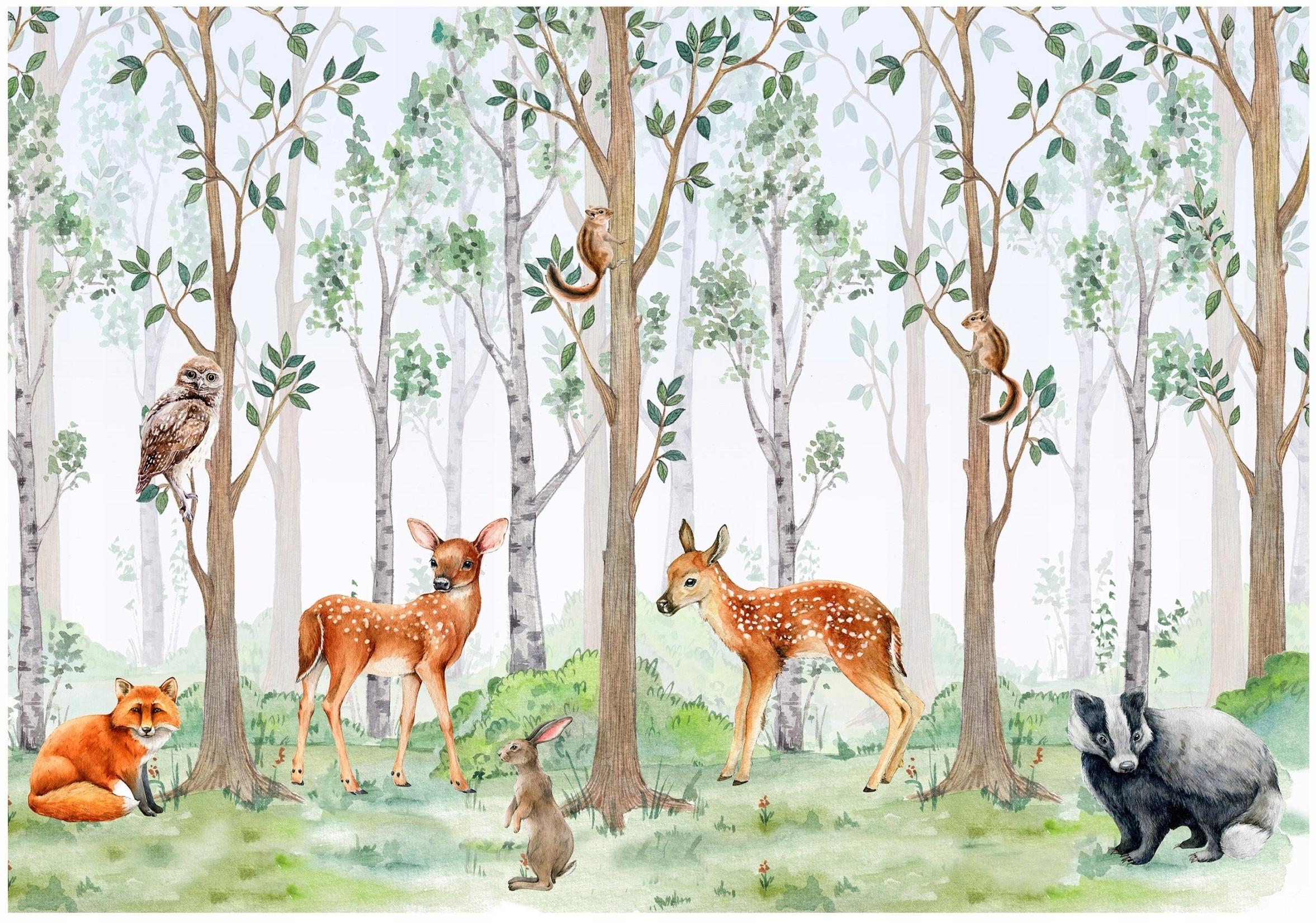 Papier Peint Enfant Forêt Intissé Panoramique 250x175 cm - Colle Inclus ... Papier Peint Enfant Forêt Intissé Panoramique 250x175 cm - Colle Inclus ...