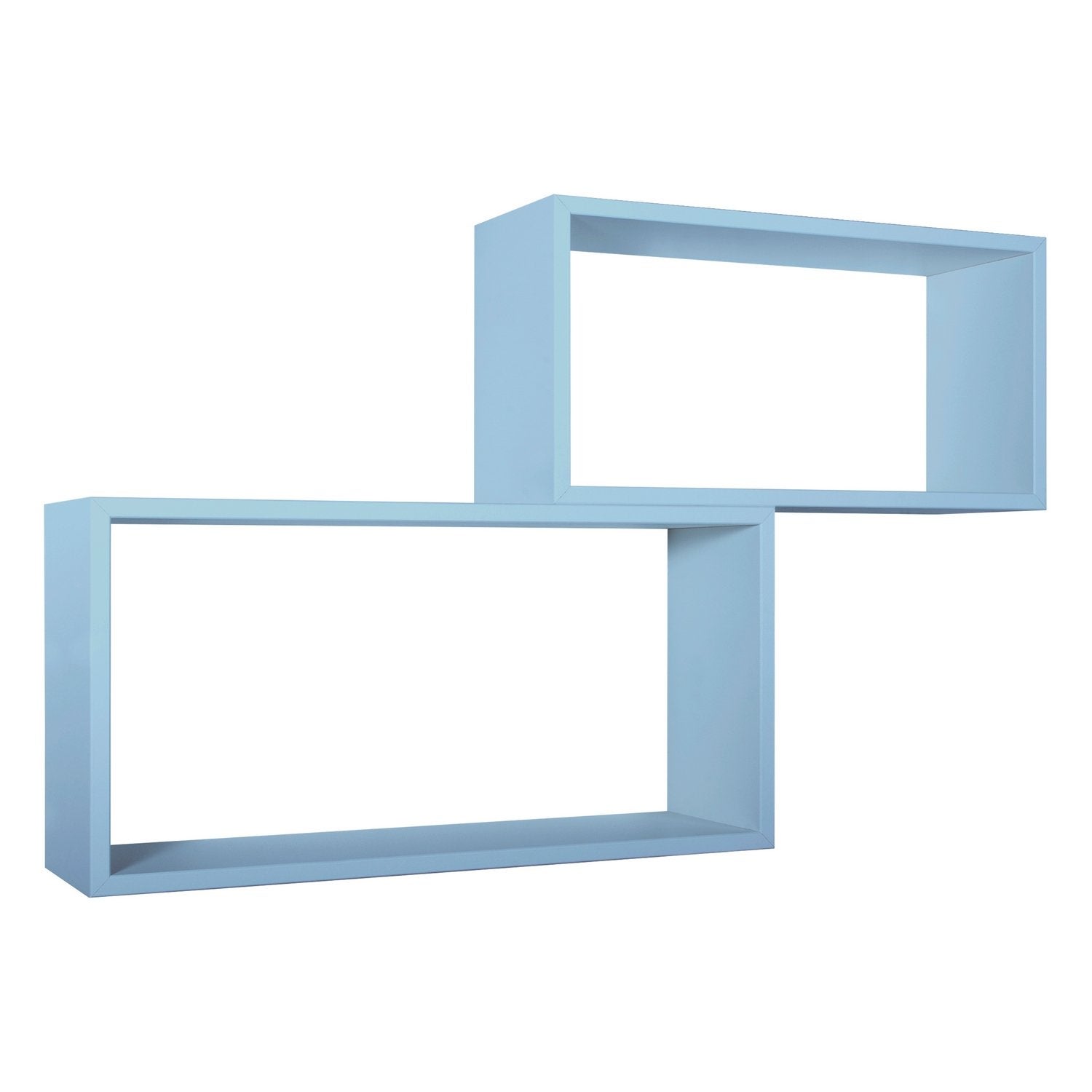 Estantes de pared rectangulares Conjunto de 2 pc Azul báltico mod ...