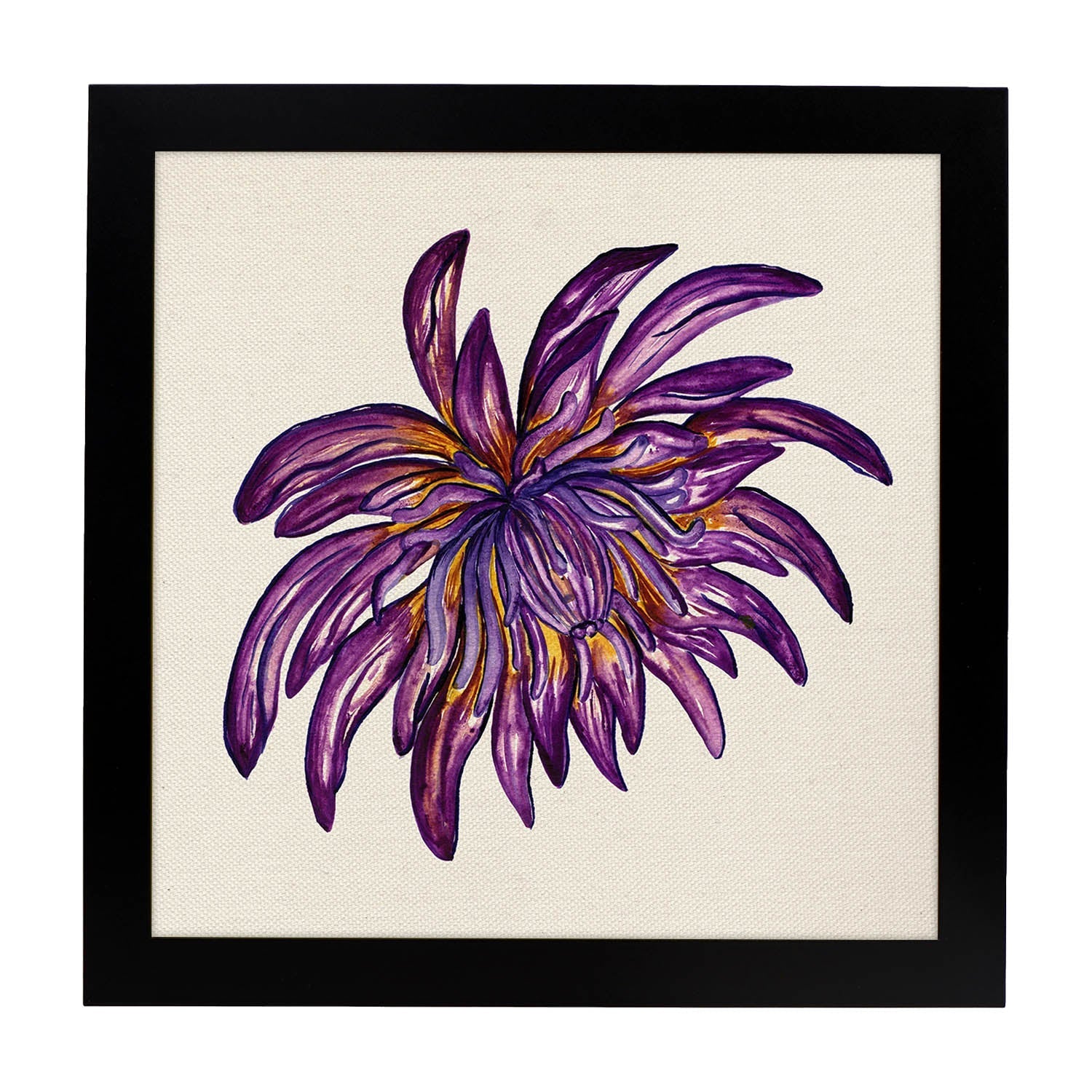 Affiche De Fleur Et De Nature. Fleur Carrée De Lame, Illustrée De ...