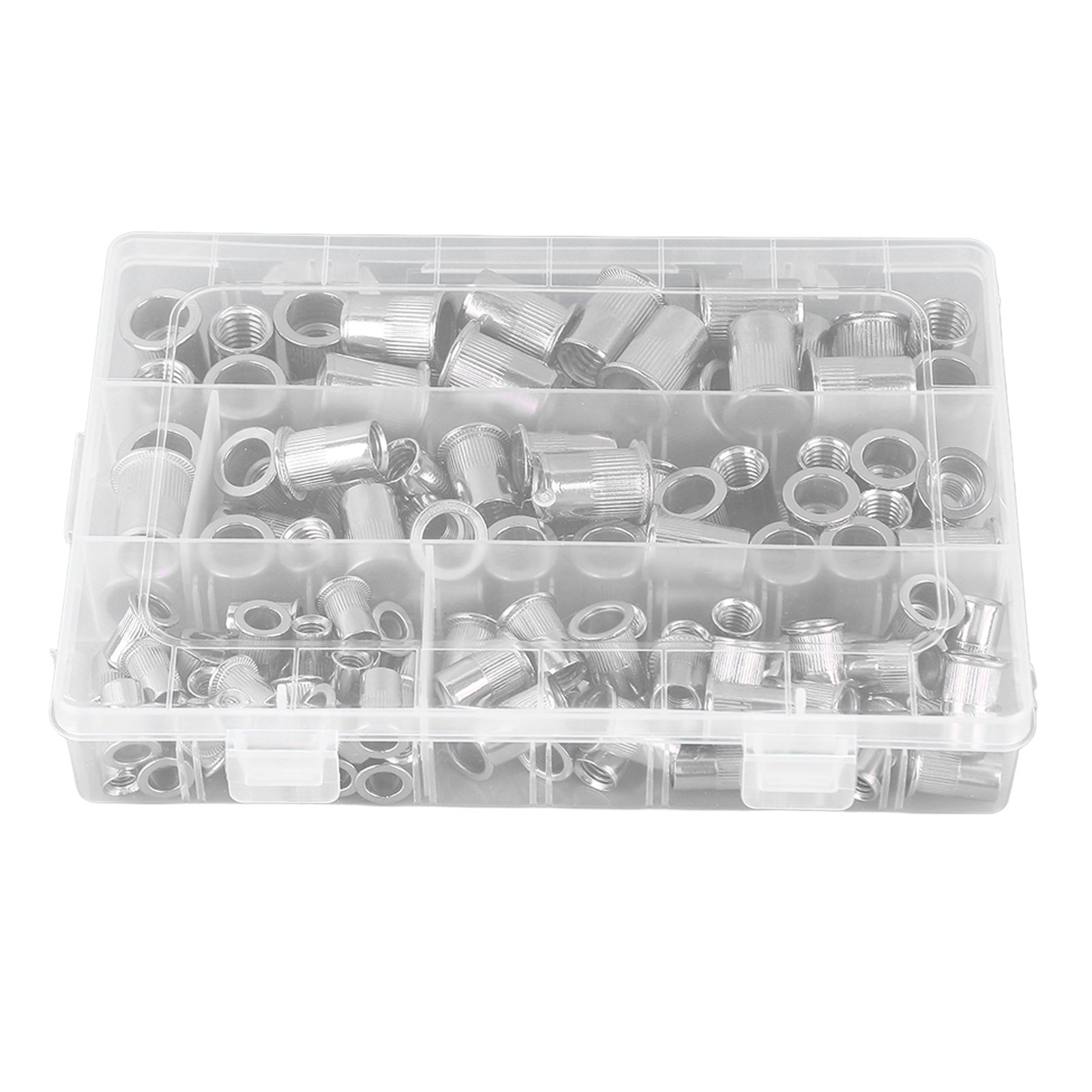 Lot de 120 écrous à rivets en acier inoxydable 304 à tête plate filetée moletée, kit d ...