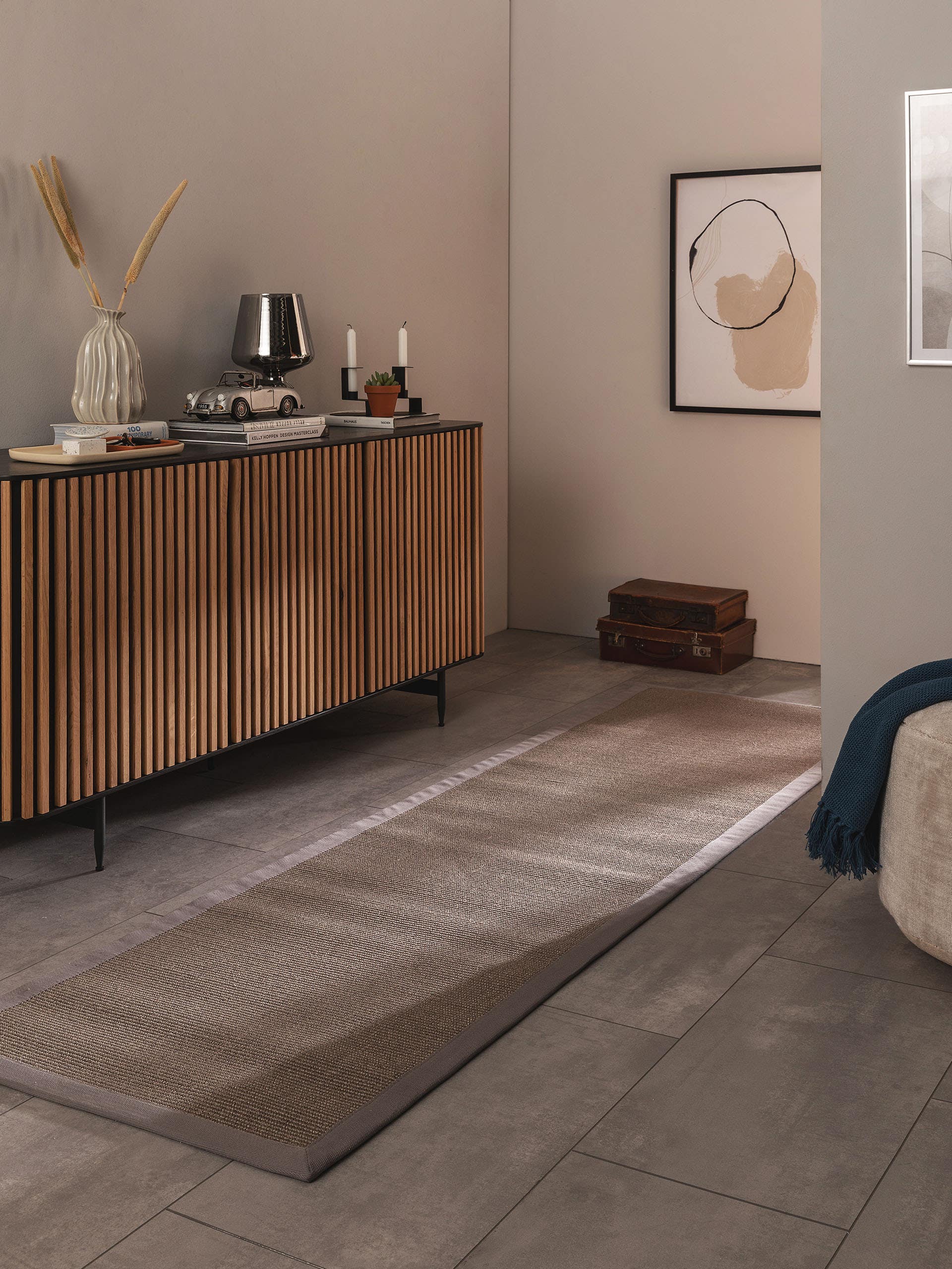 BENUTA - Tapis sisal gris 70x240 cm | Leroy Merlin