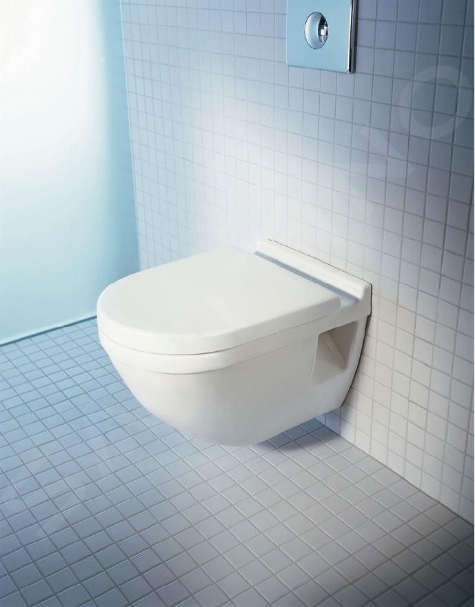WC suspendu Duravit Starck 3 54cm, hauteur d'assise + 5cm, lavable ...