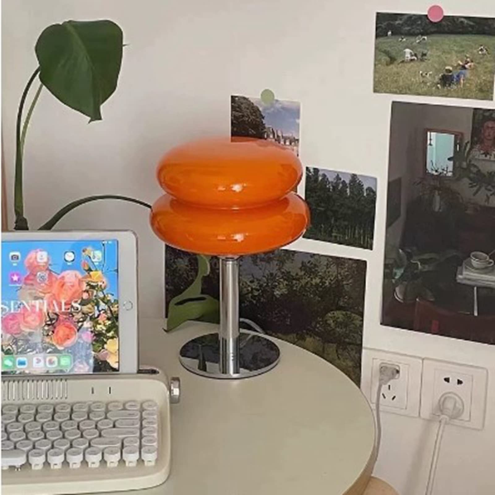 Lampe Champignon,Lampe Orange,Lampe Design,Lumière Douce,Économe En ...