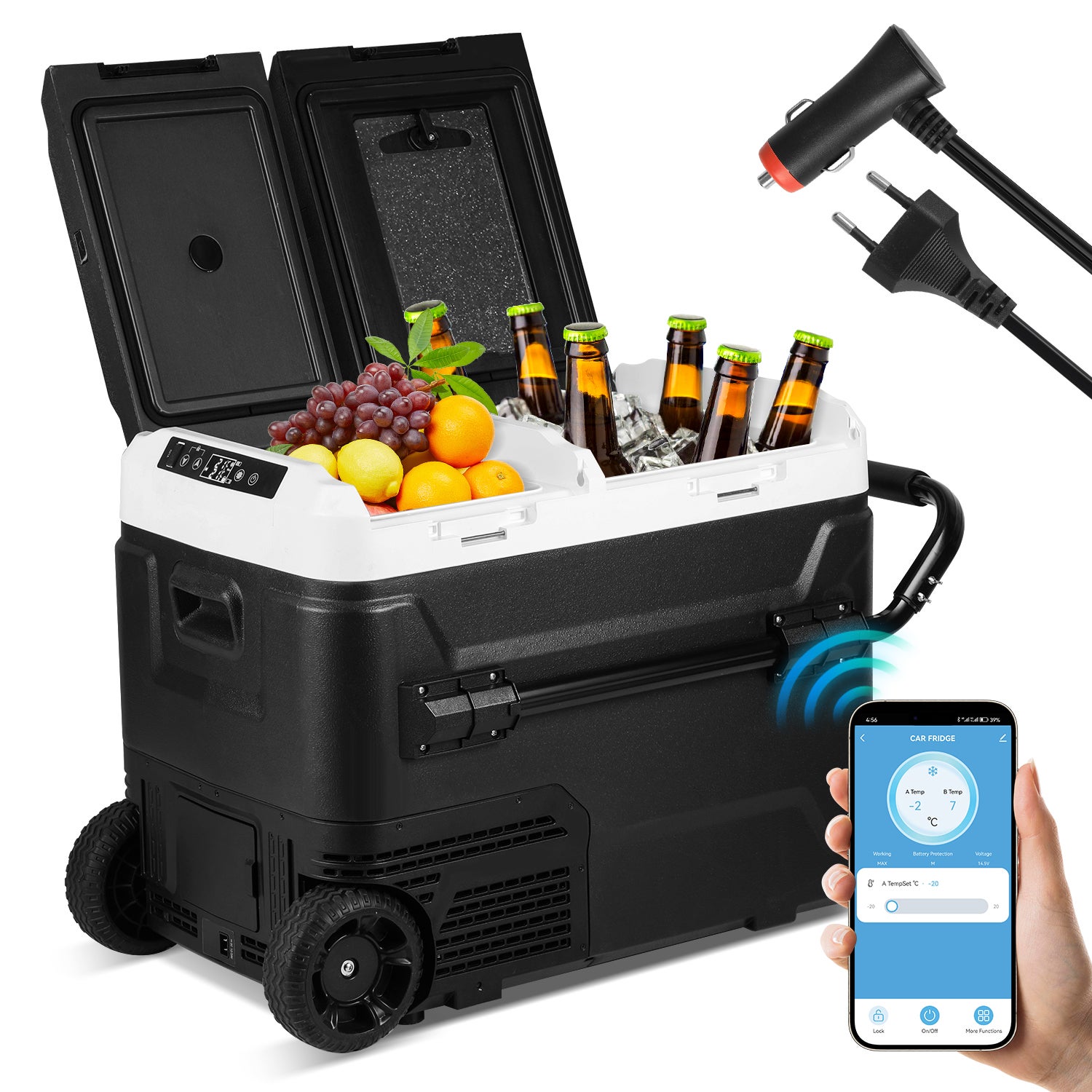 50L Mini Frigorifero Portatile Frigorifero Elettrico Compressore Auto ...