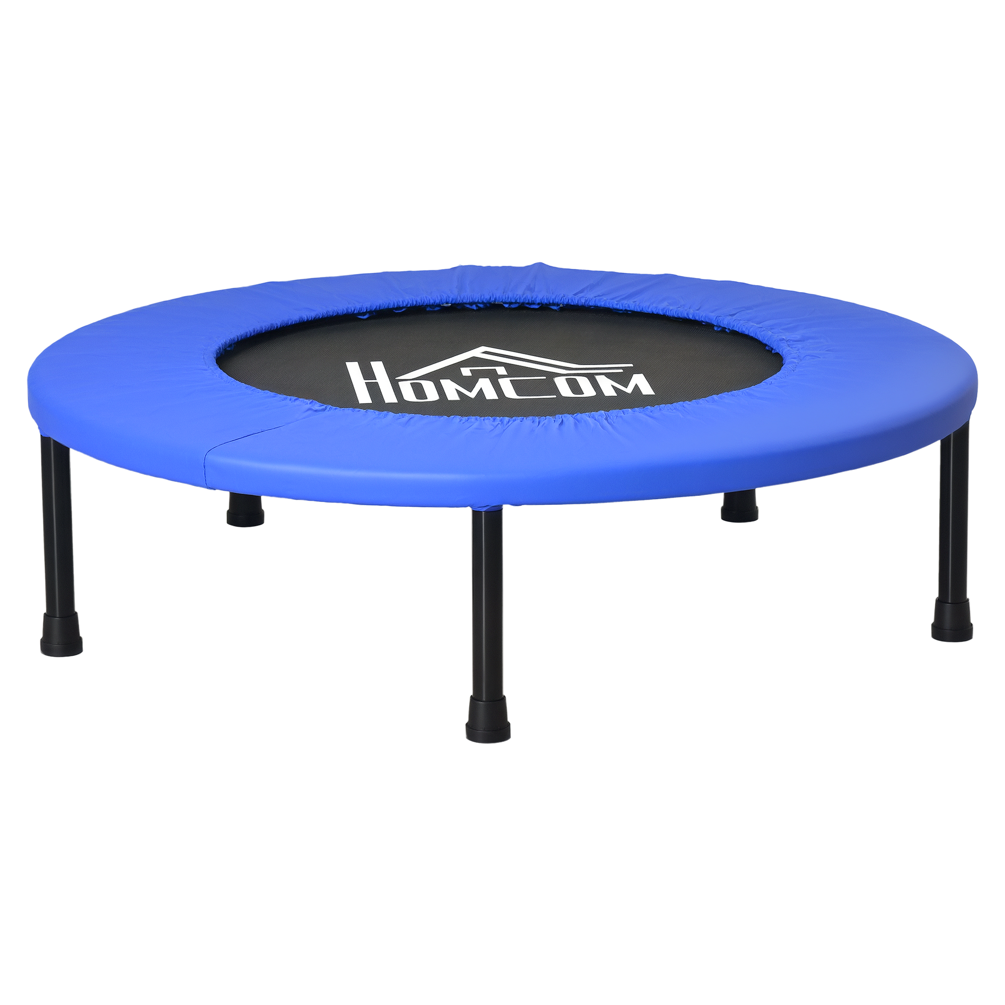 HOMCOM Trampoline Acier, PVC, PP Bleu 81x81x22.5 cm | Leroy Merlin