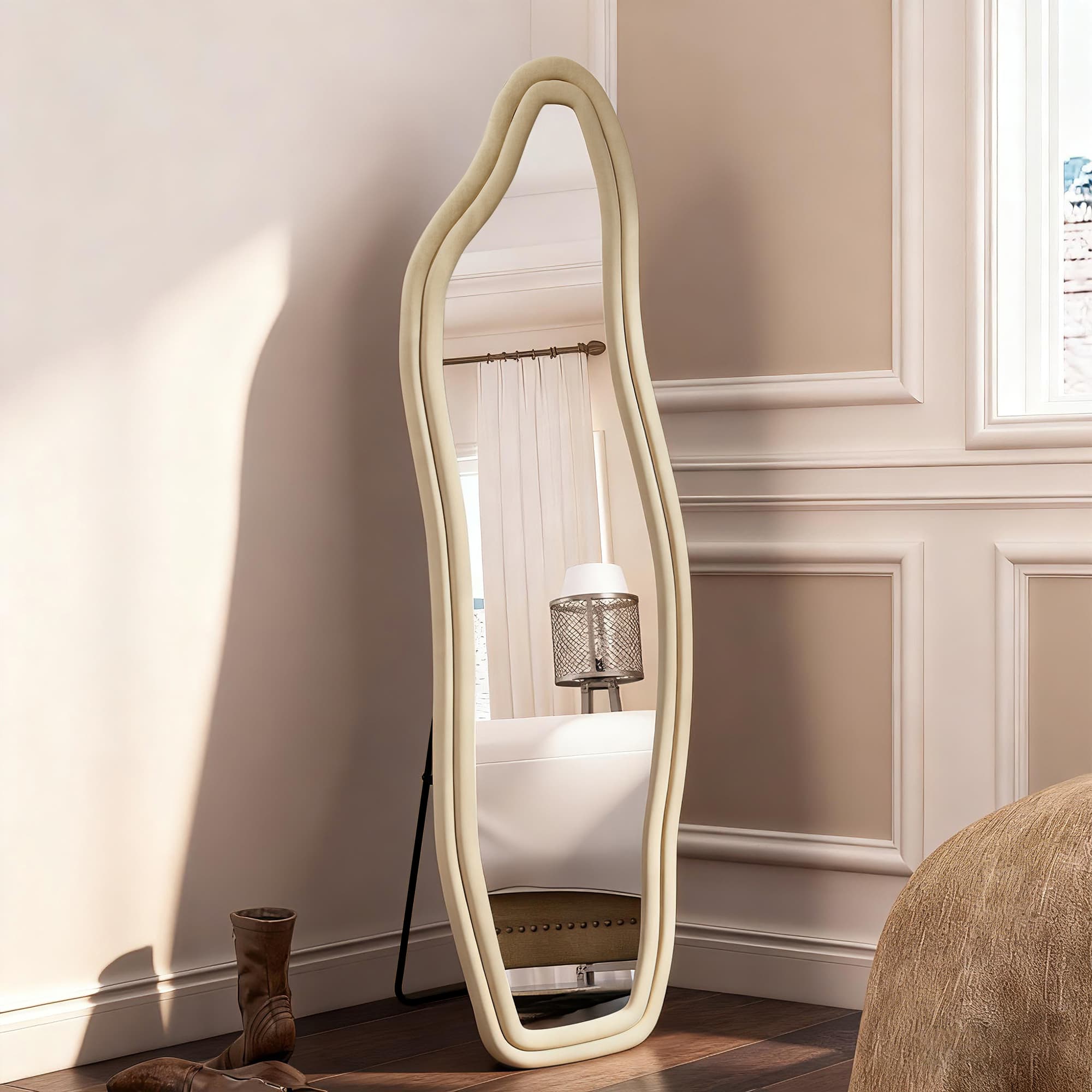 Specchio a figura intera 160*50, forma irregolare, può essere appeso o ...