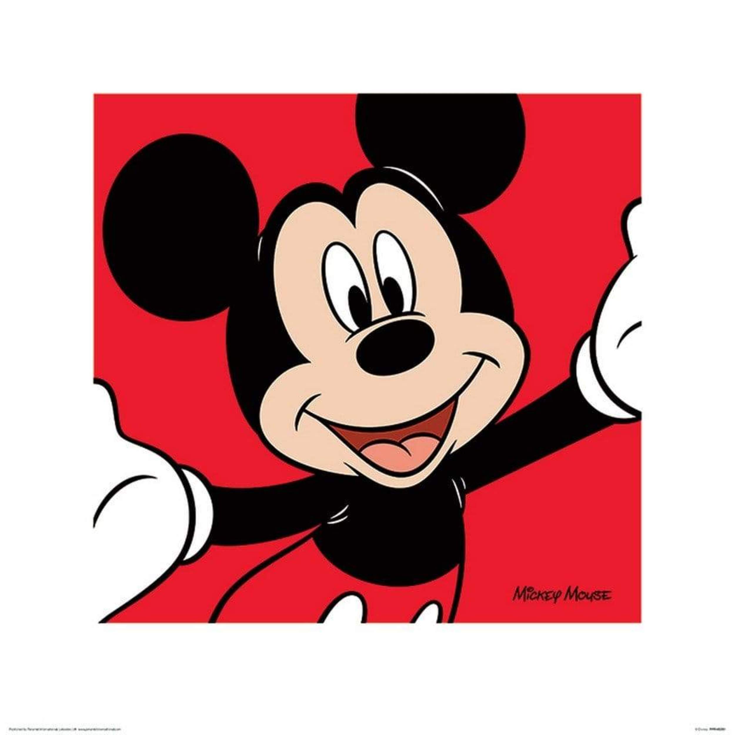 Affiche Art Mickey Mouse - Red 40x40cm | Leroy Merlin