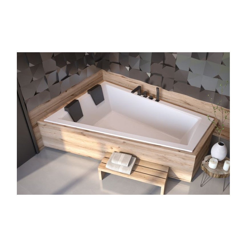 Baignoire d'angle asymétrique Gauche Ultima Duo Ultra-slim | Leroy Merlin
