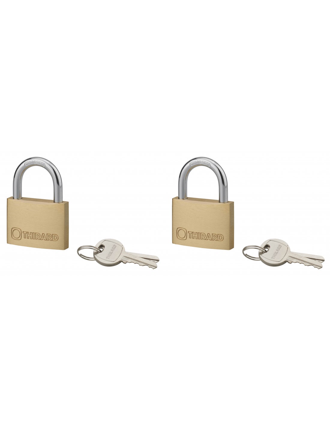 THIRARD - Lot de 2 cadenas Type1+, 45mm, anse acier, 2 clés/cadenas, s ...