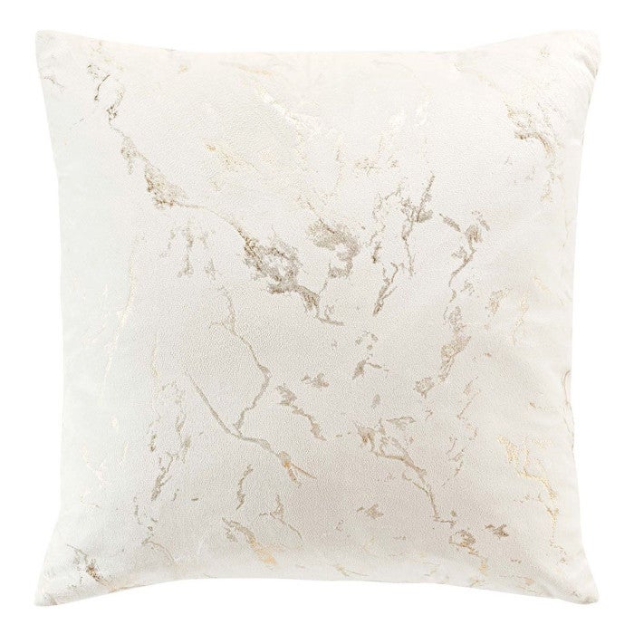 Cojín blanco con efecto marmolado | Leroy Merlin
