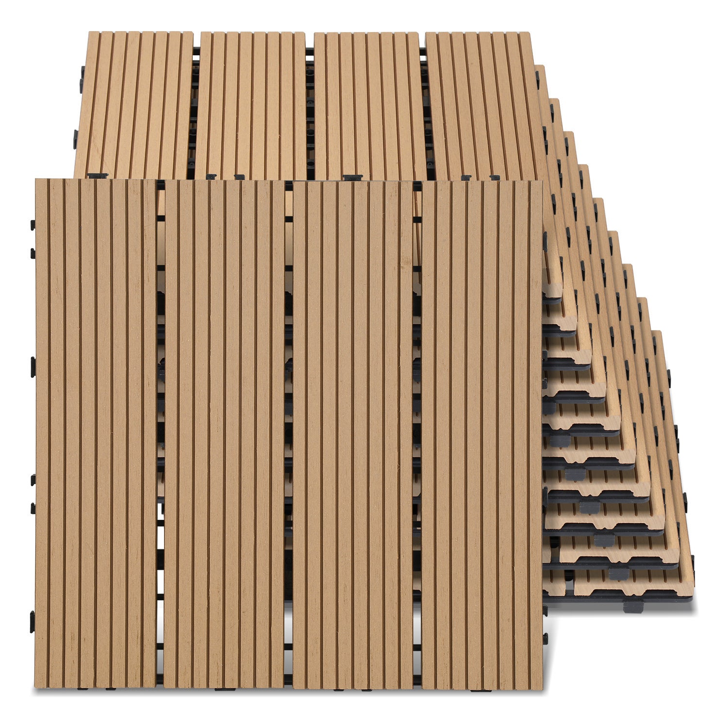 110 pièces Dalles de terrasse 4 lattes 10 m², 30 x 30 cm, Dalles ...