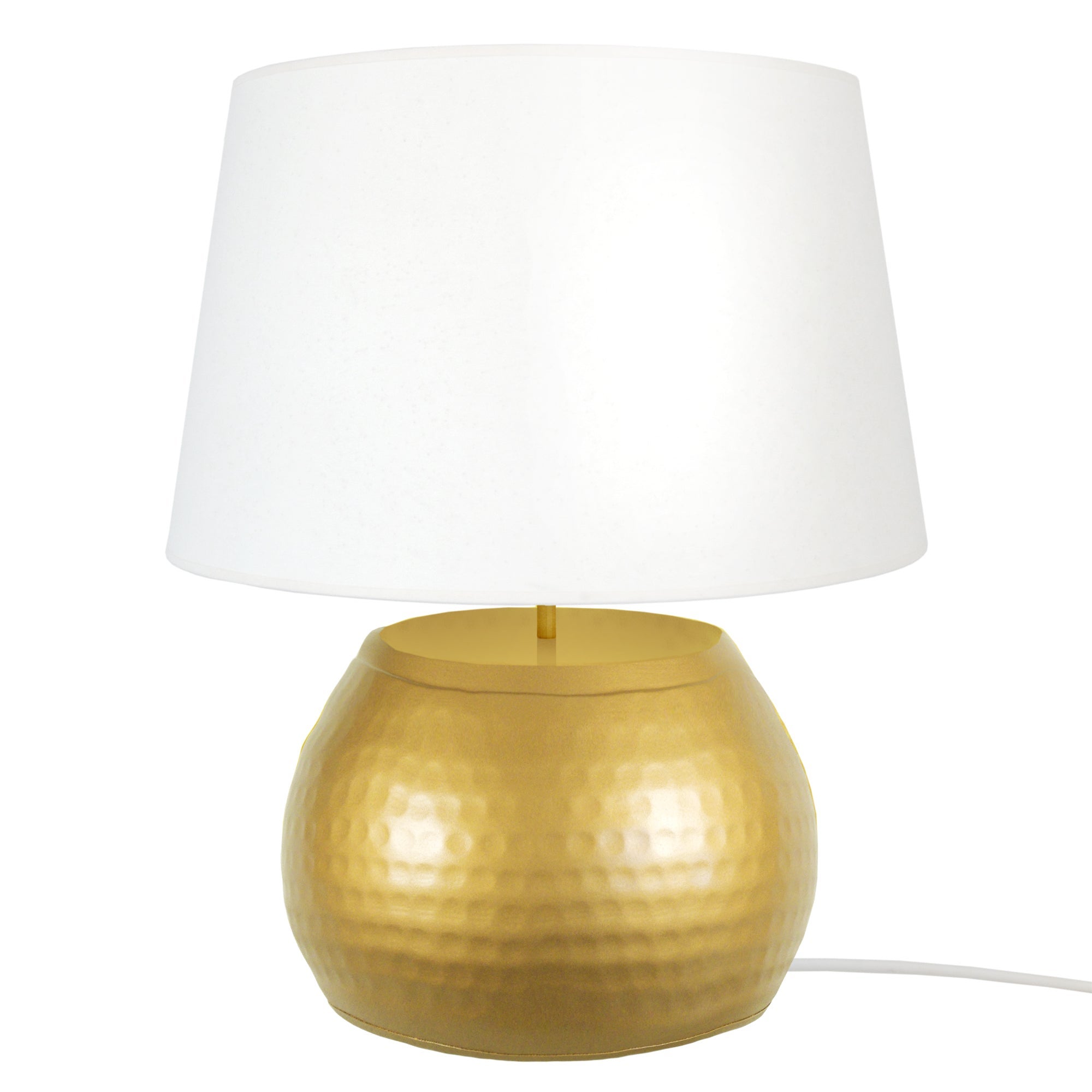 Lámpara de salón TOSEL MUMBAI tela globo Dorado D50 x H60 cm | Leroy Merlin