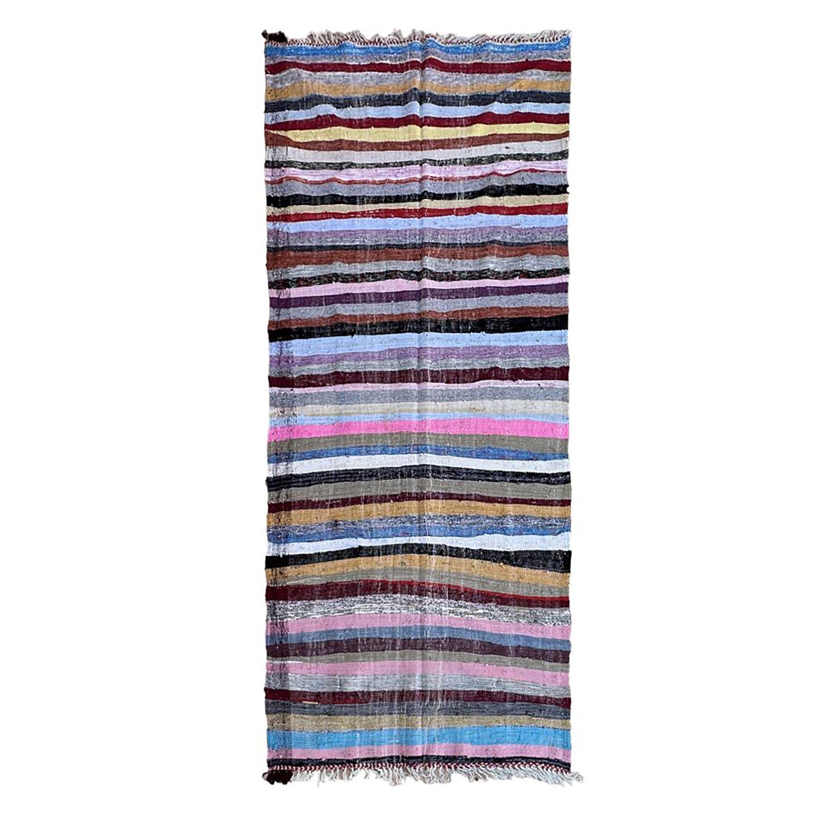 Tapis Berbere marocain en textiles recyclés 122 x 321 cm 122 x 321 cm ...