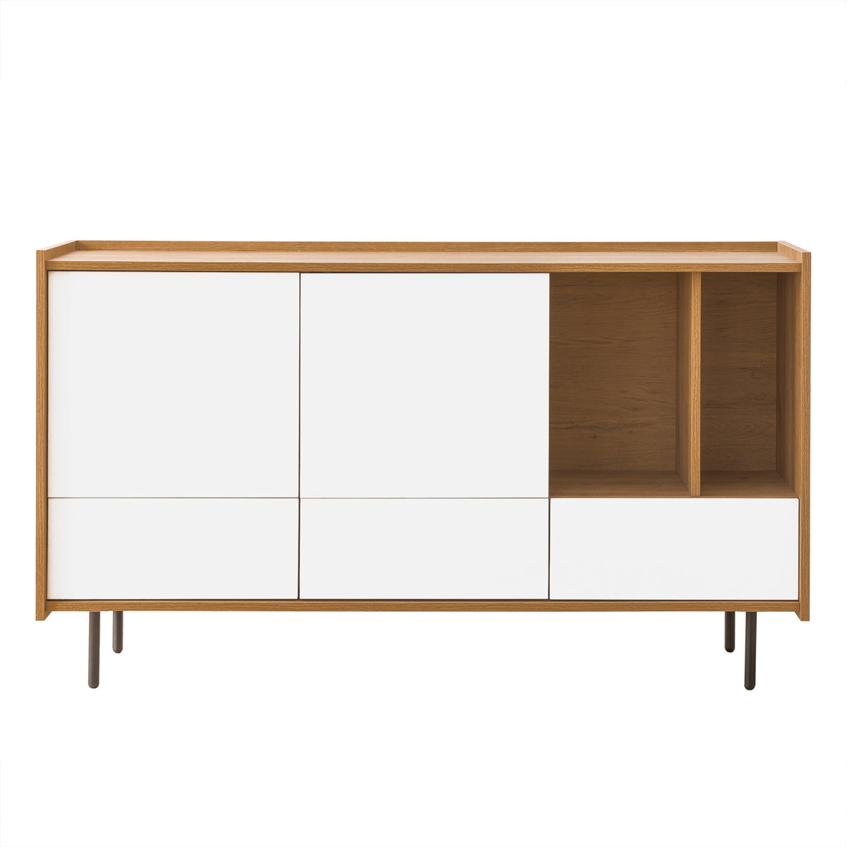 Nadine credenza 140 bianca e naturale - Kenay Home 80cm x 139 cm ...