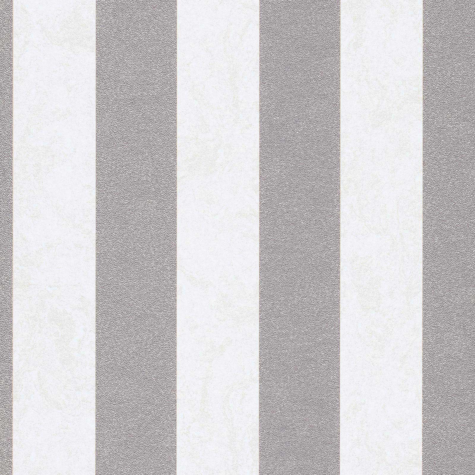 Papier peint gris & blanc à rayures chambre à coucher | Tapisserie à ...