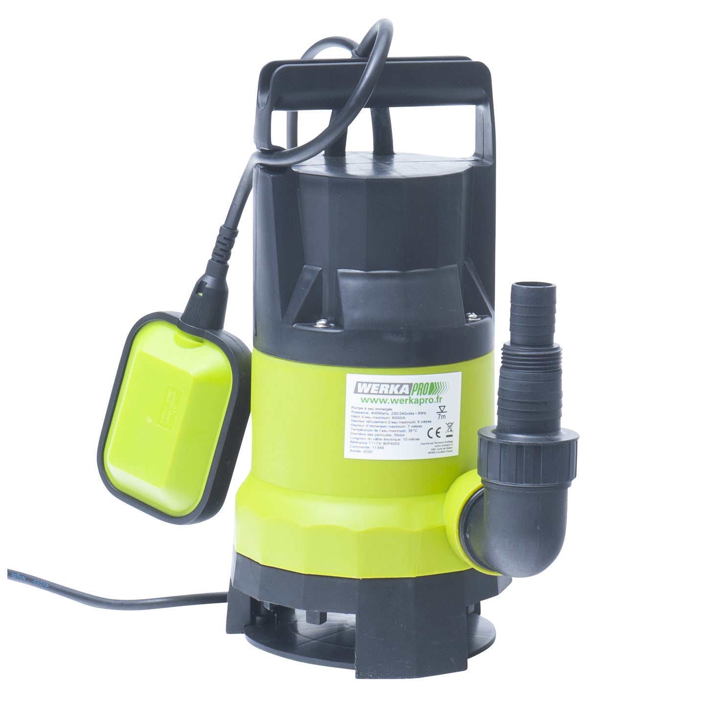 Bomba sumergible para todos los usos WERKA PRO 400w con flotador ...