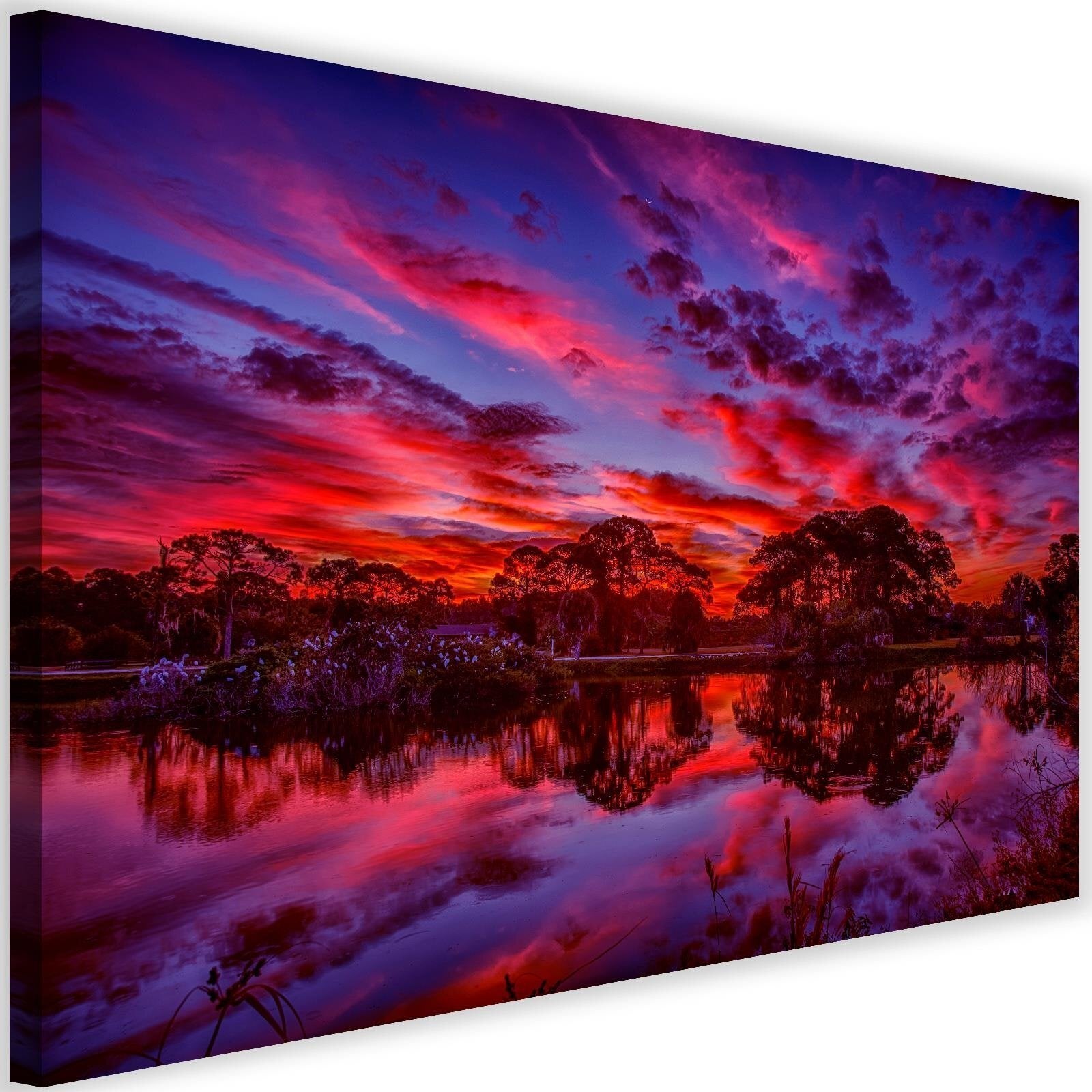 Tableau nuages sur le lac 3 | Leroy Merlin