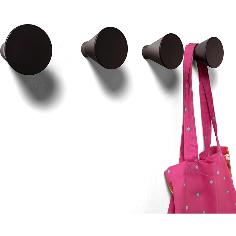 4 Patere Porte Manteau Mural Noire - Patère Murale Deco Crochets Design ...