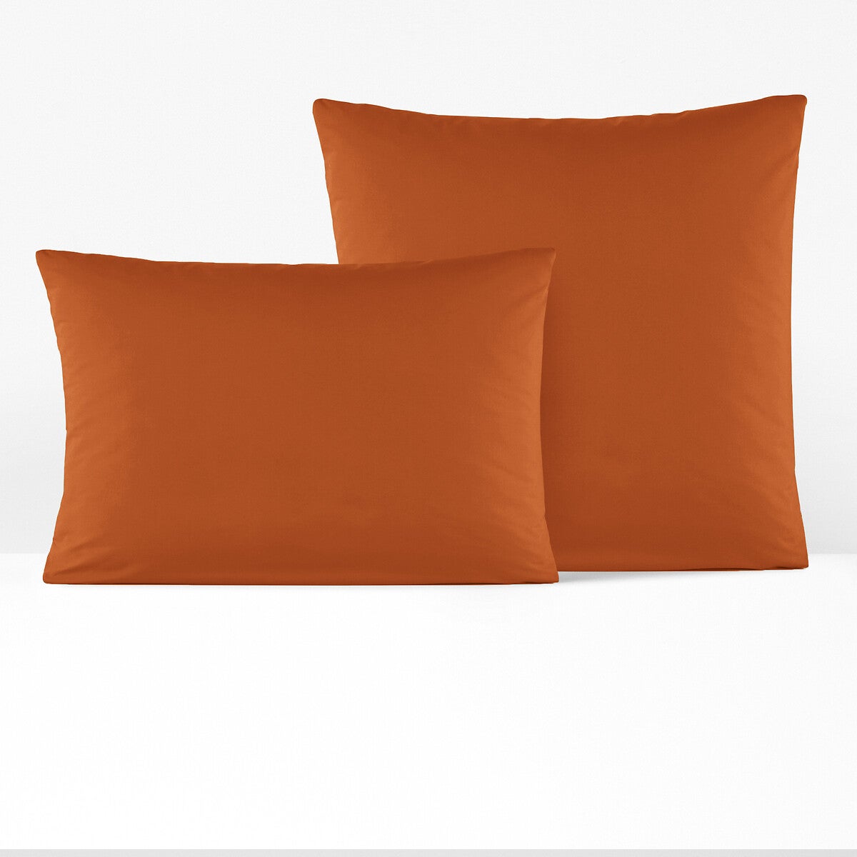 Taie oreiller unie percale de coton Scenario - Orange cuit - 63 x 63 cm ...