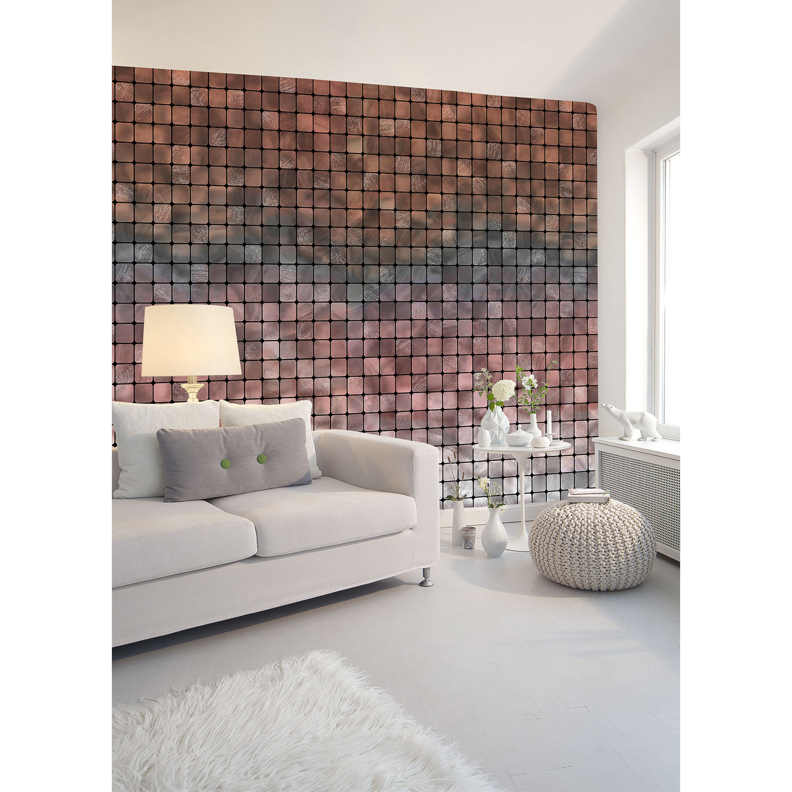 Papier peint panoramique multicolore pour salon Tapisserie panoramique ...