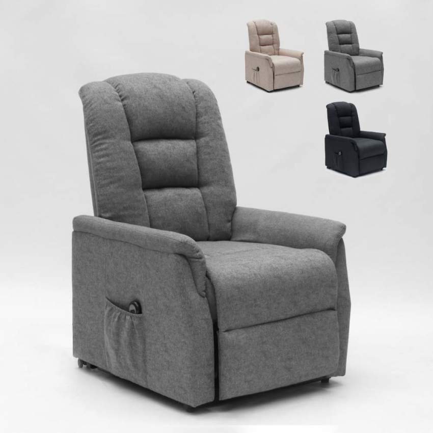 Fauteuil relax électrique avec roulettes et releveur Emma | Leroy Merlin