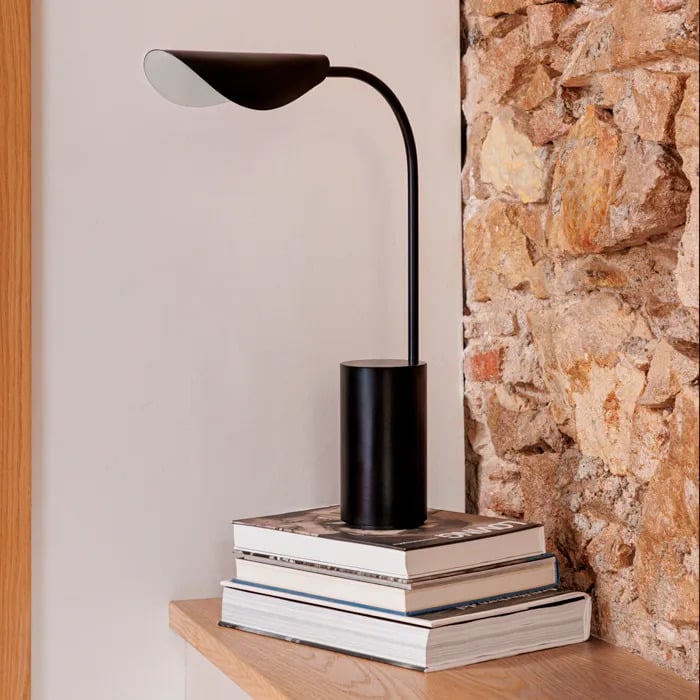 LIGGERA Lampe à poser noire 20076 | Leroy Merlin