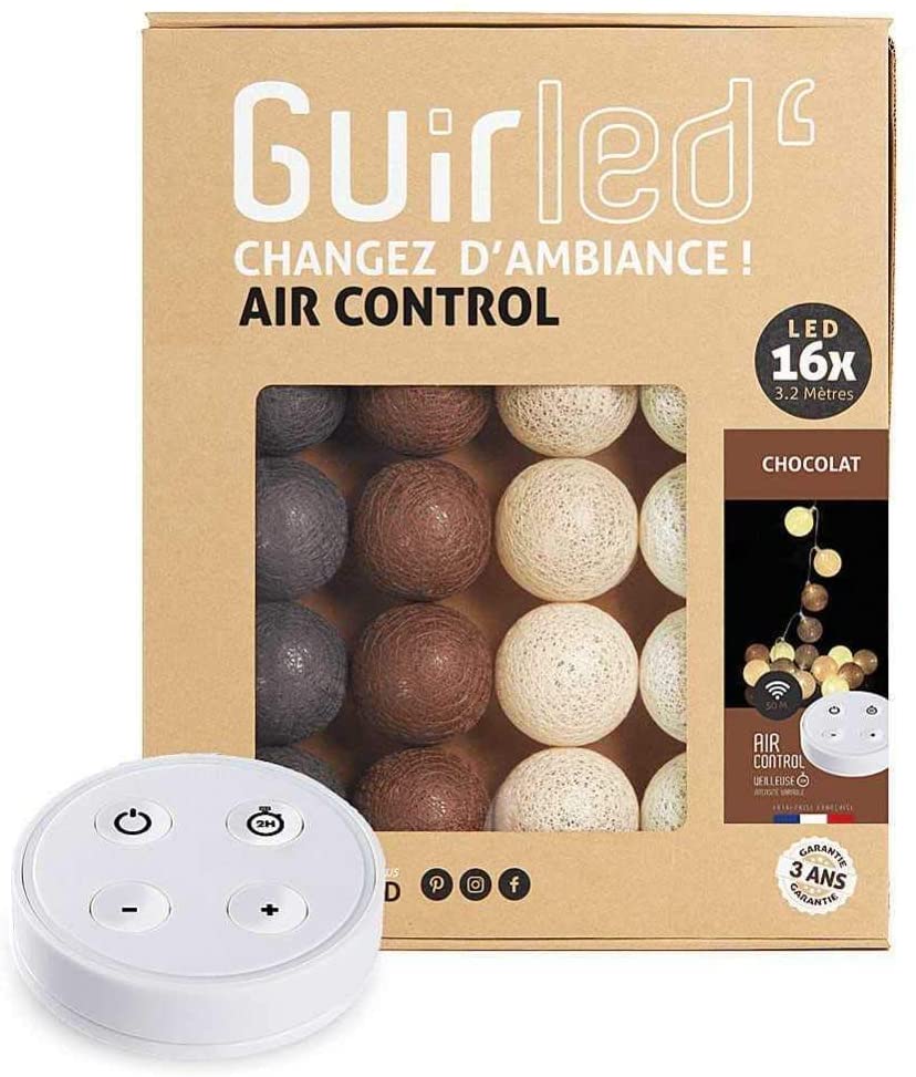 Guirlande lumineuse boules coton LED USB - Télécommande sans fil ...