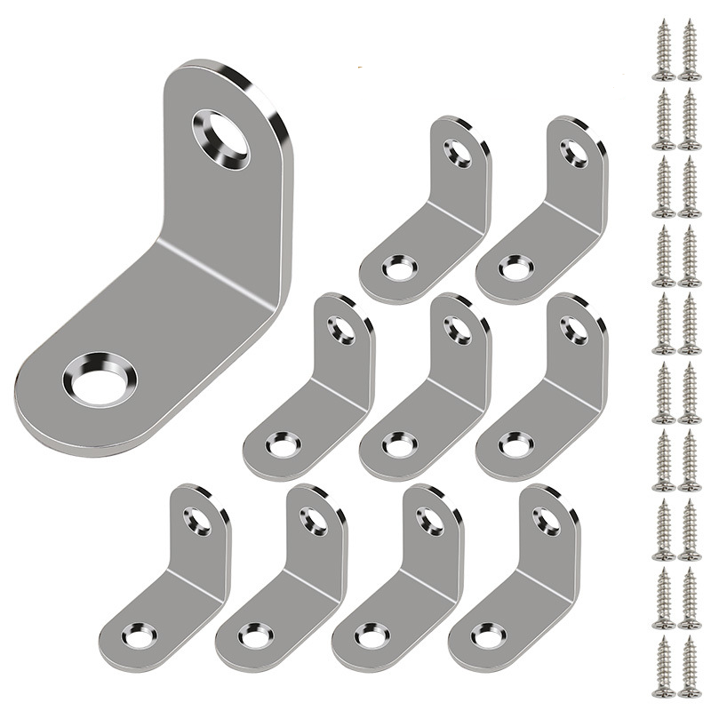 10 Pack Stainless Steel Angle Brackets, Square Edge Angle Brackets ...