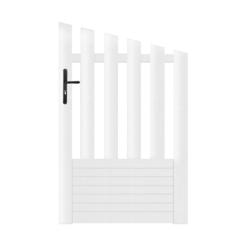 Portillon battant manuel PVC blanc ALENÇON CONVEXE L 100 x H 145 cm ...