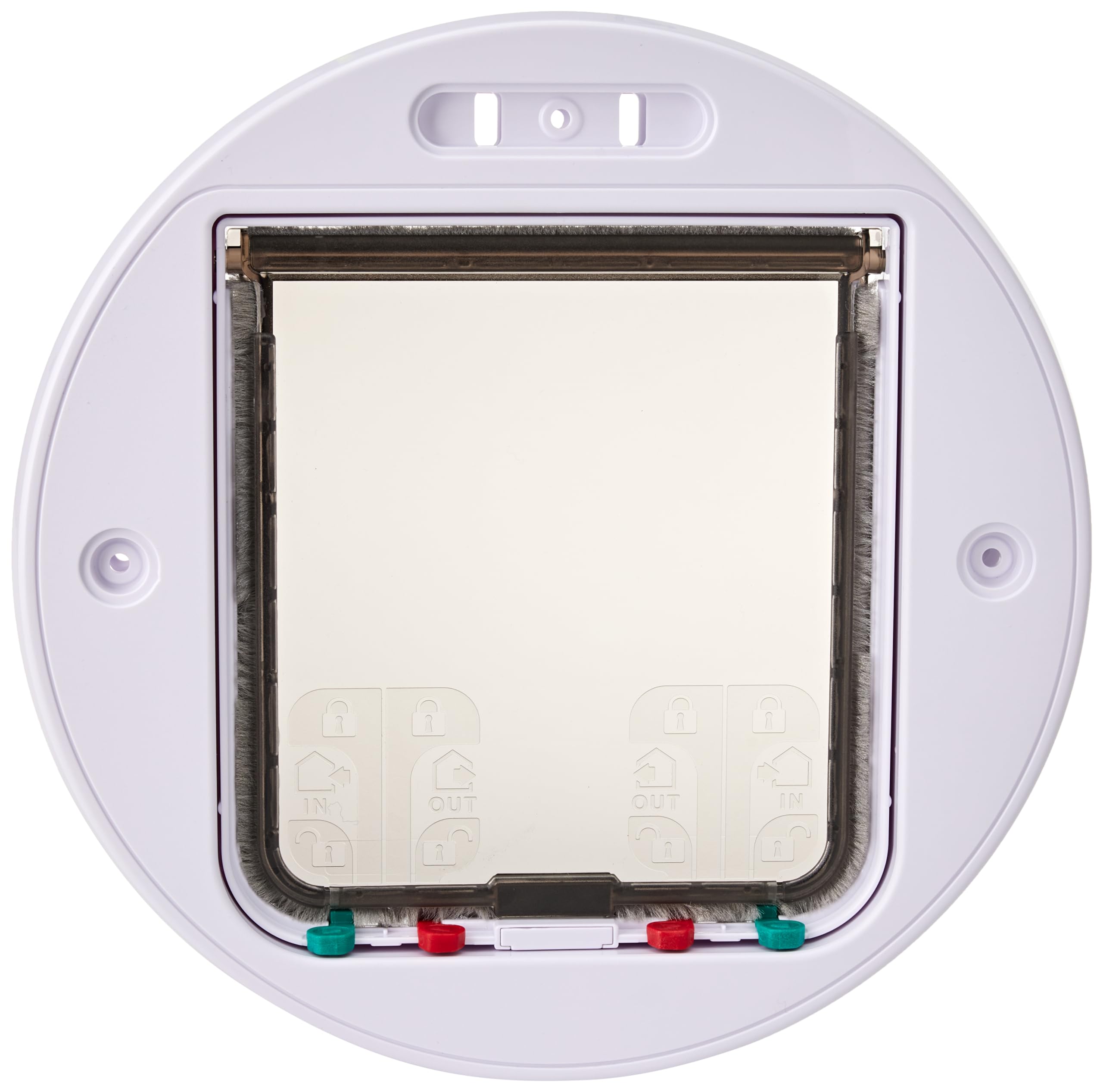 Puerta Pet Mate 28,3 cm Cristal Redonda Blanco Gatera 0035368003578 ...