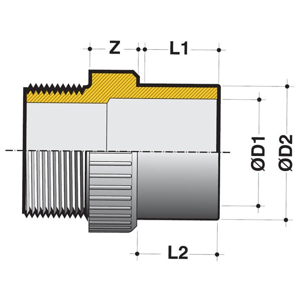 Té pvc pression - femelle / femelle - 90 degrés - diamètre 63 mm ...