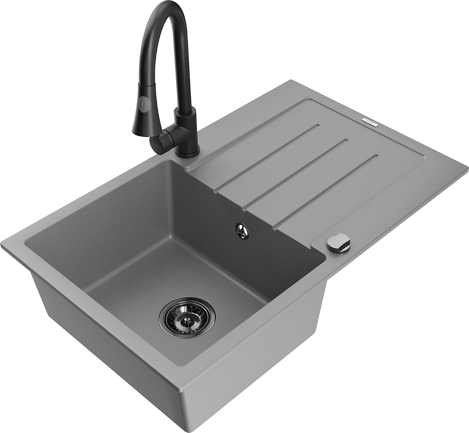 Mexen Bruno zlewozmywak granitowy 1-komorowy z ociekaczem i baterią ...