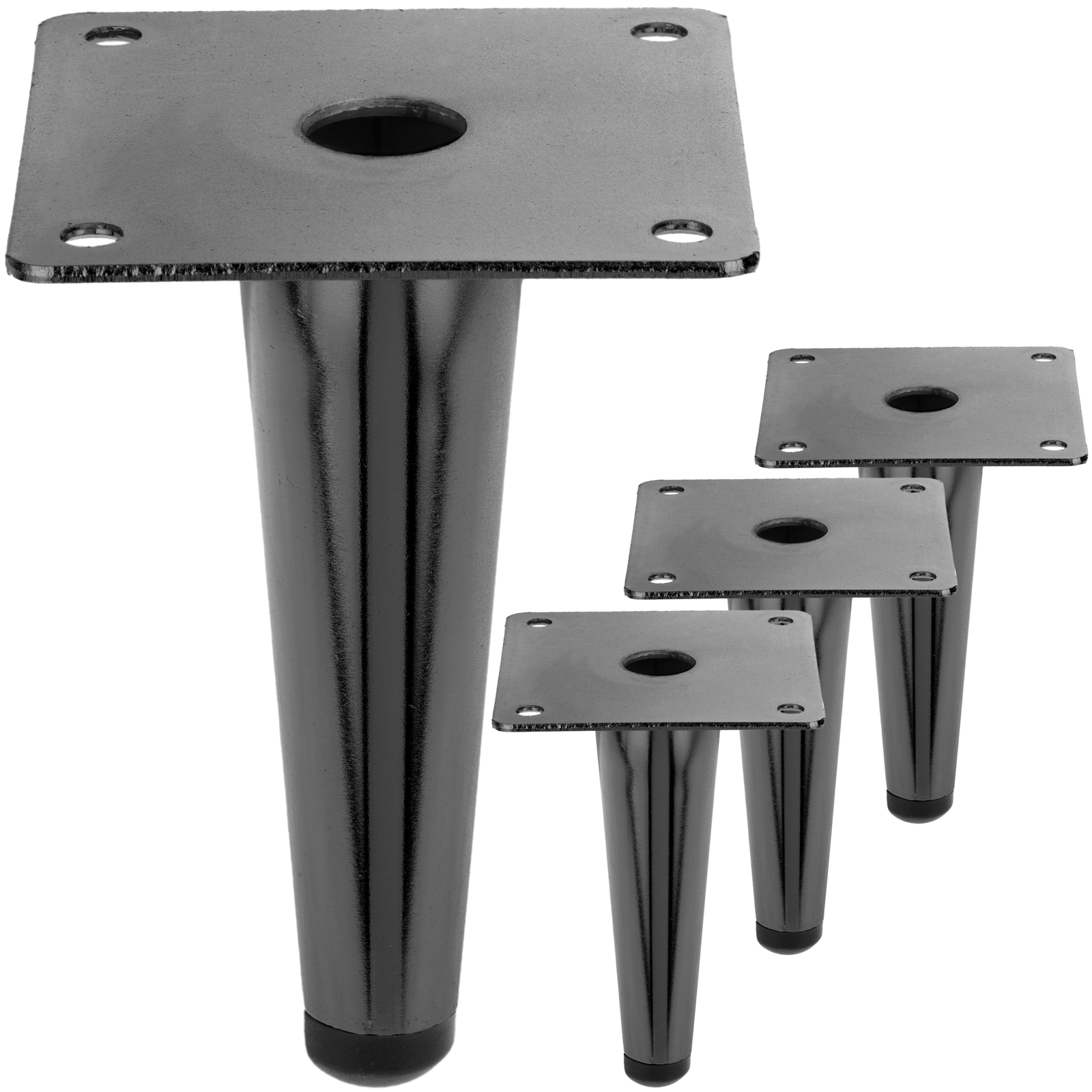 Lot de 4 pieds droits pour meubles avec forme conique et protection ...