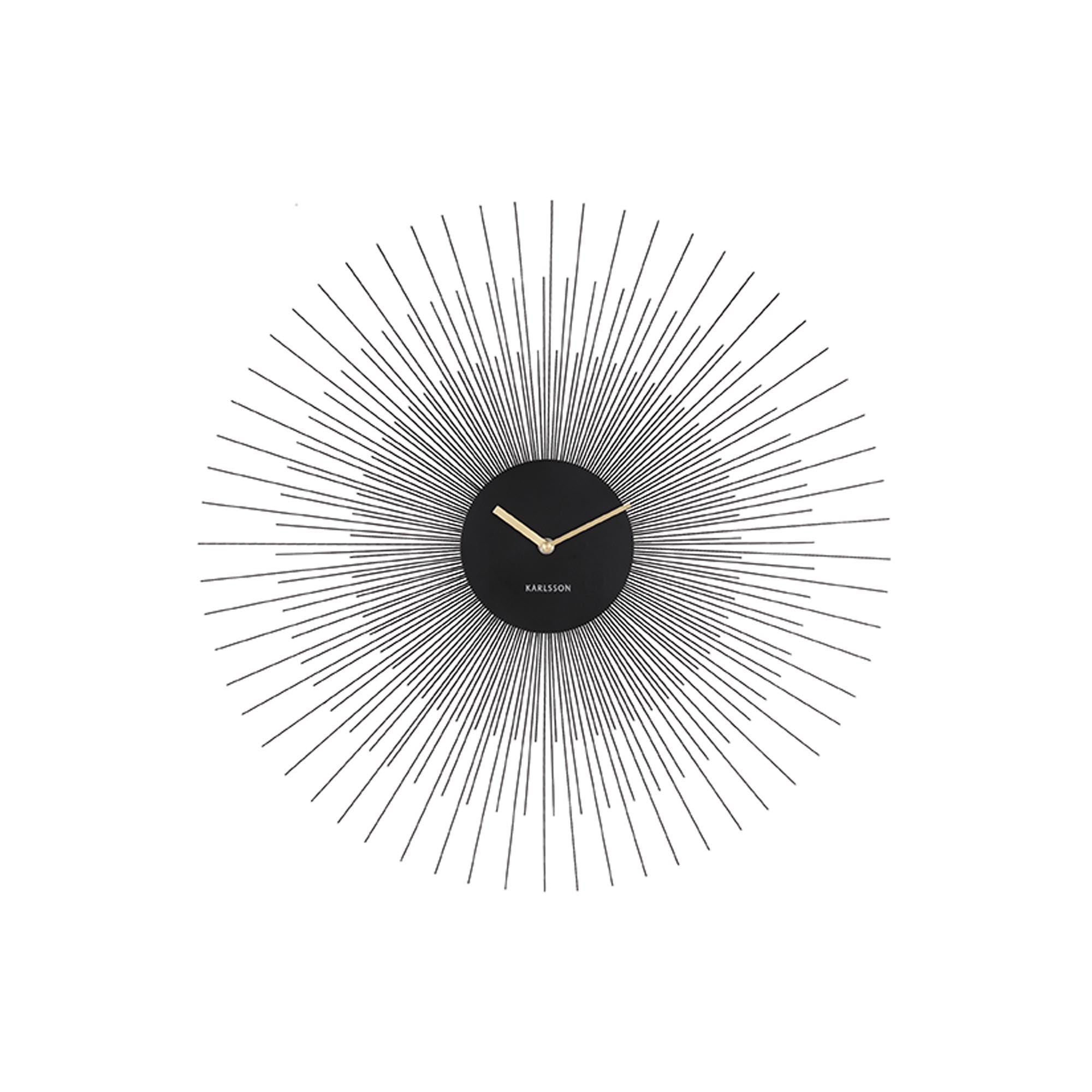 Karlsson Horloge murale Peony - Noir - Ø60cm | Leroy Merlin