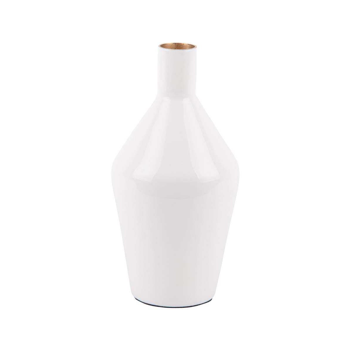 Vase en métal Ivy cône blanc Pt' | Leroy Merlin