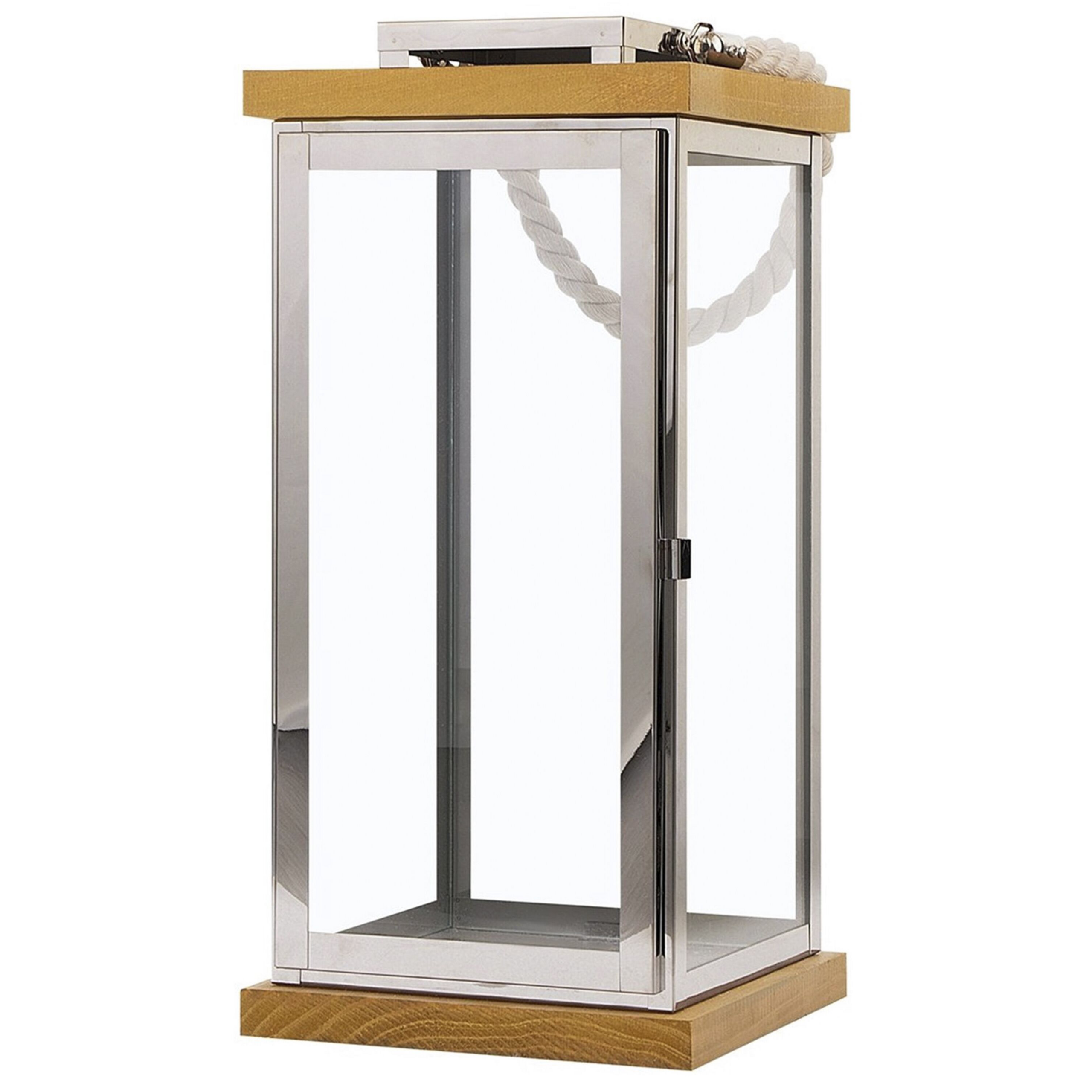 Lanterne BORNEO Métal 41 cm Argenté | Leroy Merlin