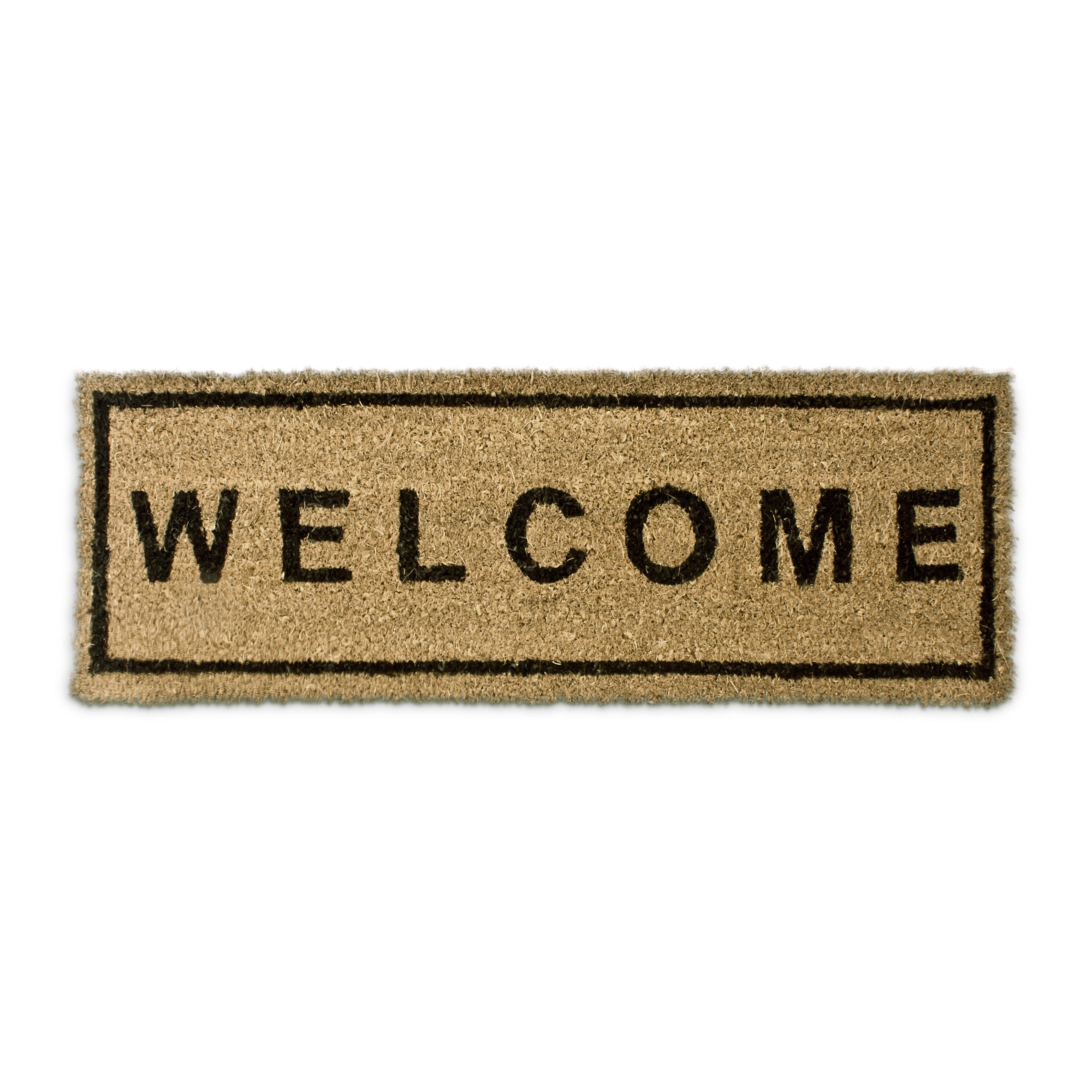 Felpudo “Welcome”, Alfombrilla Entrada de Coco y PVC, Alfombra 75 x 25 ...
