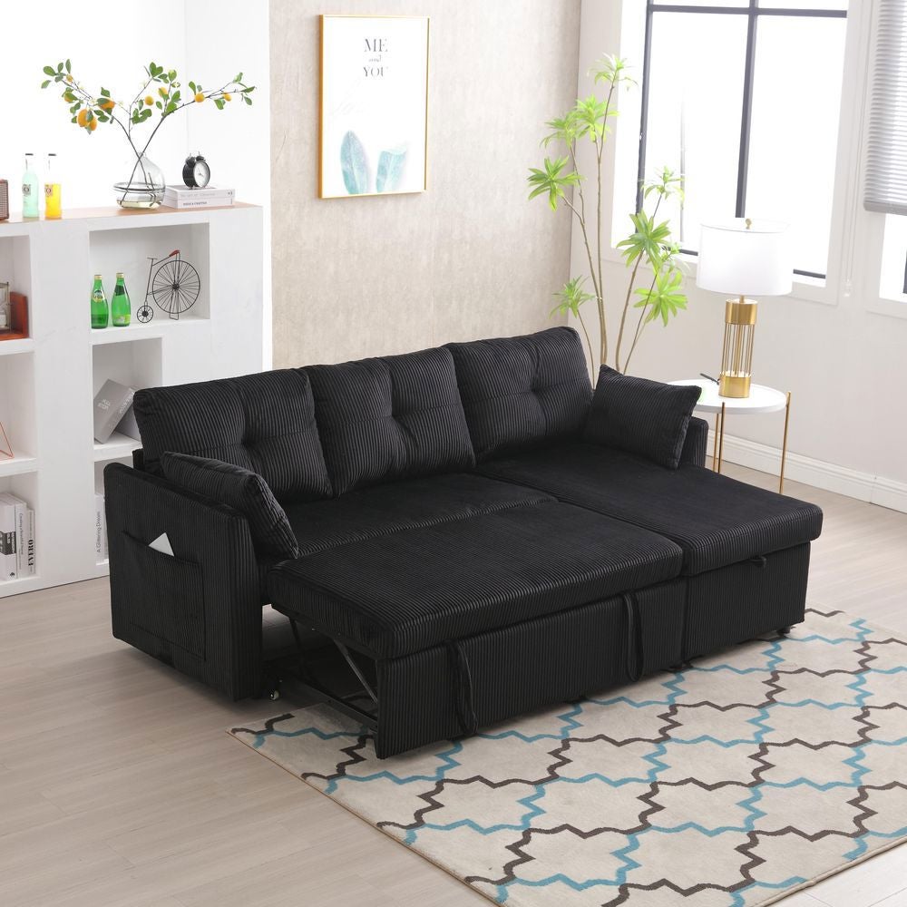 Canapé-lit L multifonction rangement gigogne chaise longue modulable ...