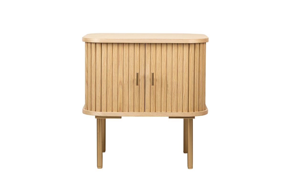 Loungitude - Table de chevet GOYA en bois et laiton - 50x40 cm | Leroy ...