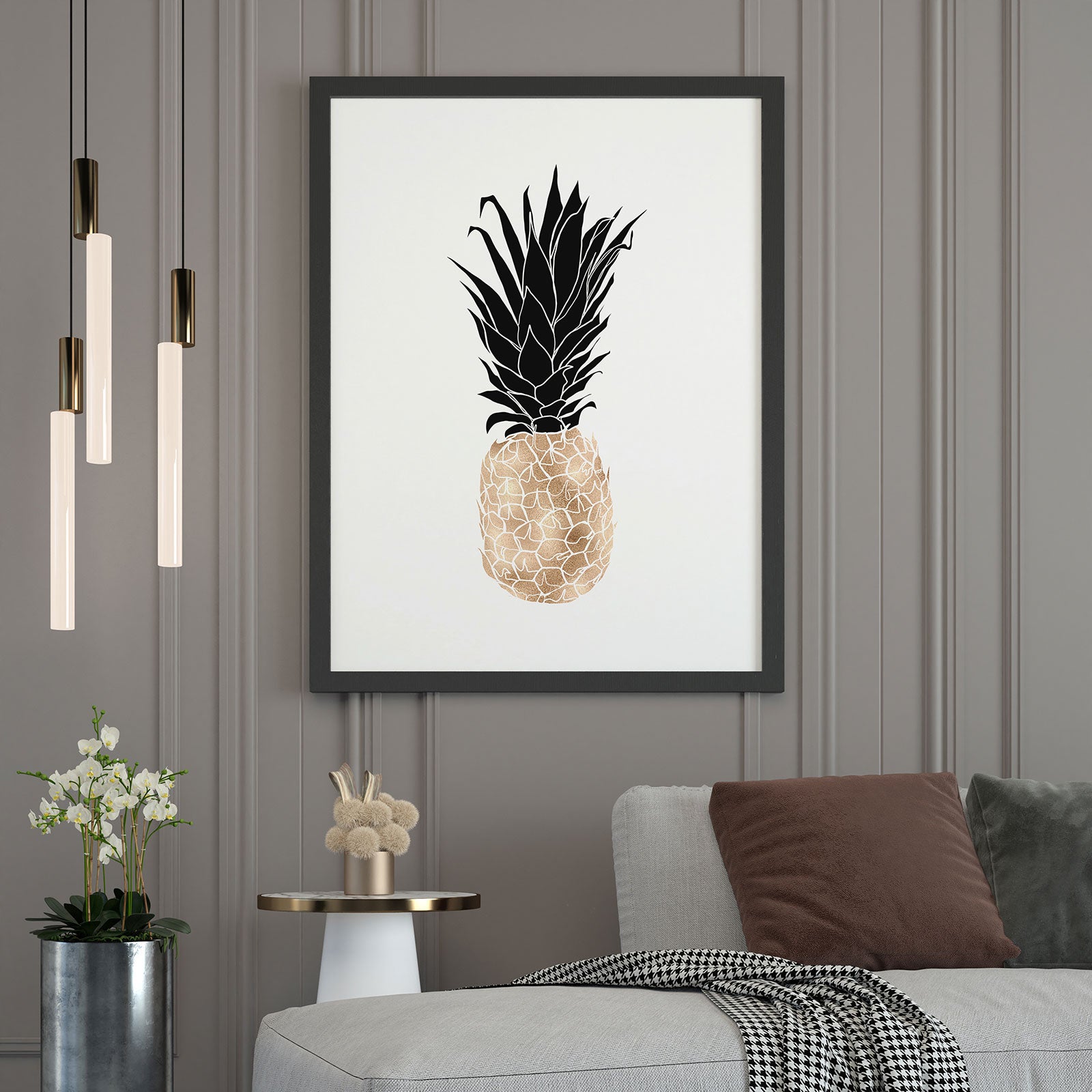 Affiche / Poster - Ananas 3617689998879 - Bordure noire - 60x80 cm ...