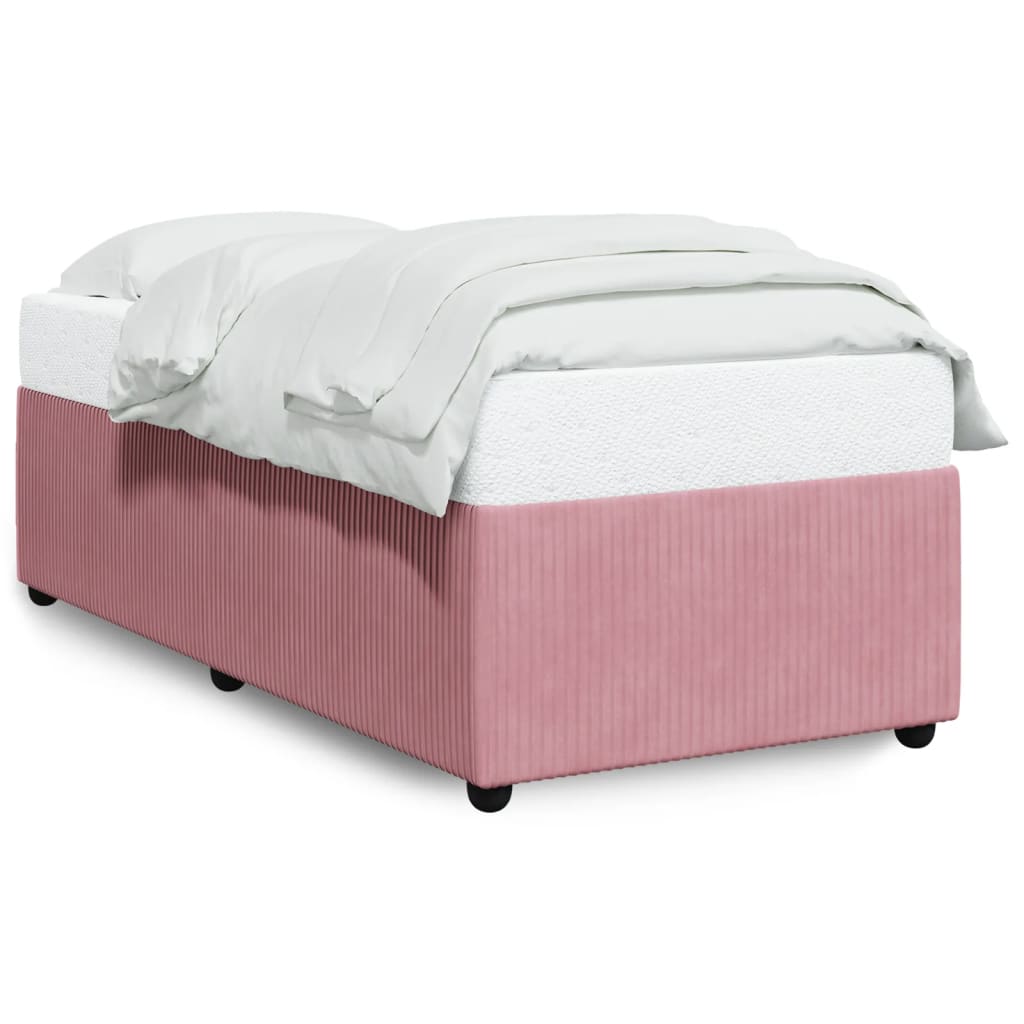 Struttura letto senza materasso velluto rosa 80x200 cm | Leroy Merlin