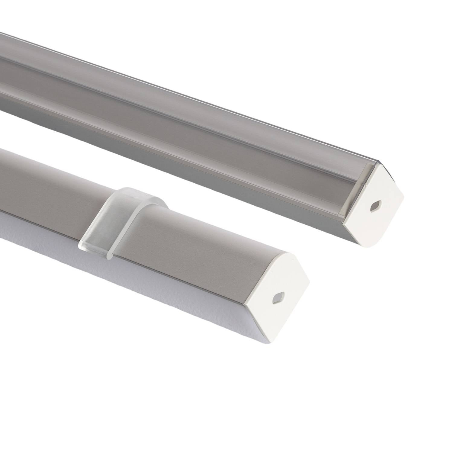 Ledkia Perfil de Aluminio Esquina Triangular 2m para Tira LED hasta ...
