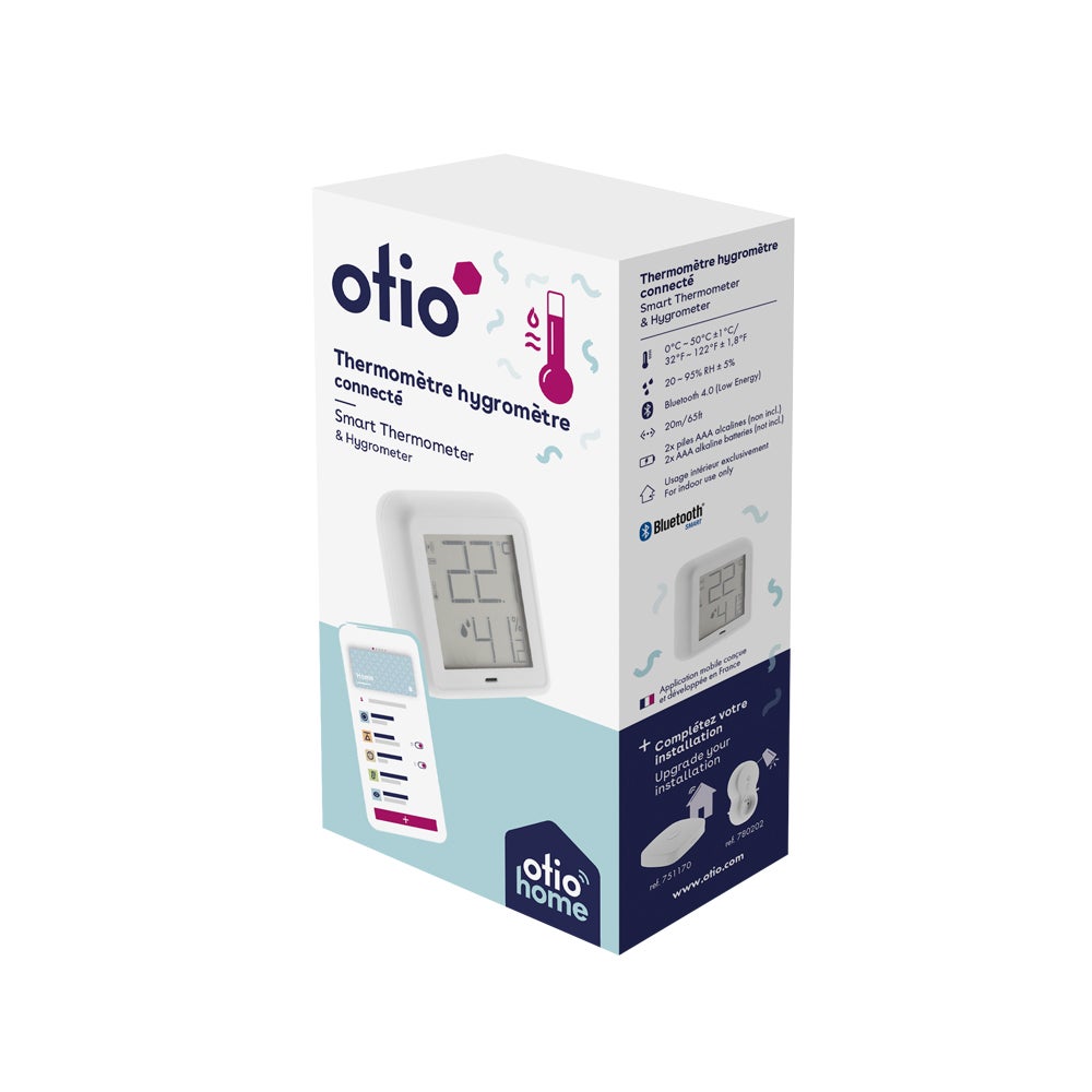 Thermomètre hygromètre connecté Alexa et Google Home - Otio | Leroy Merlin