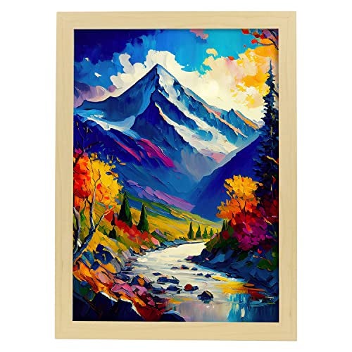 Nacnic Poster De Rakaposhi En Estilo Pintura Al Óleo Ilustraciones De