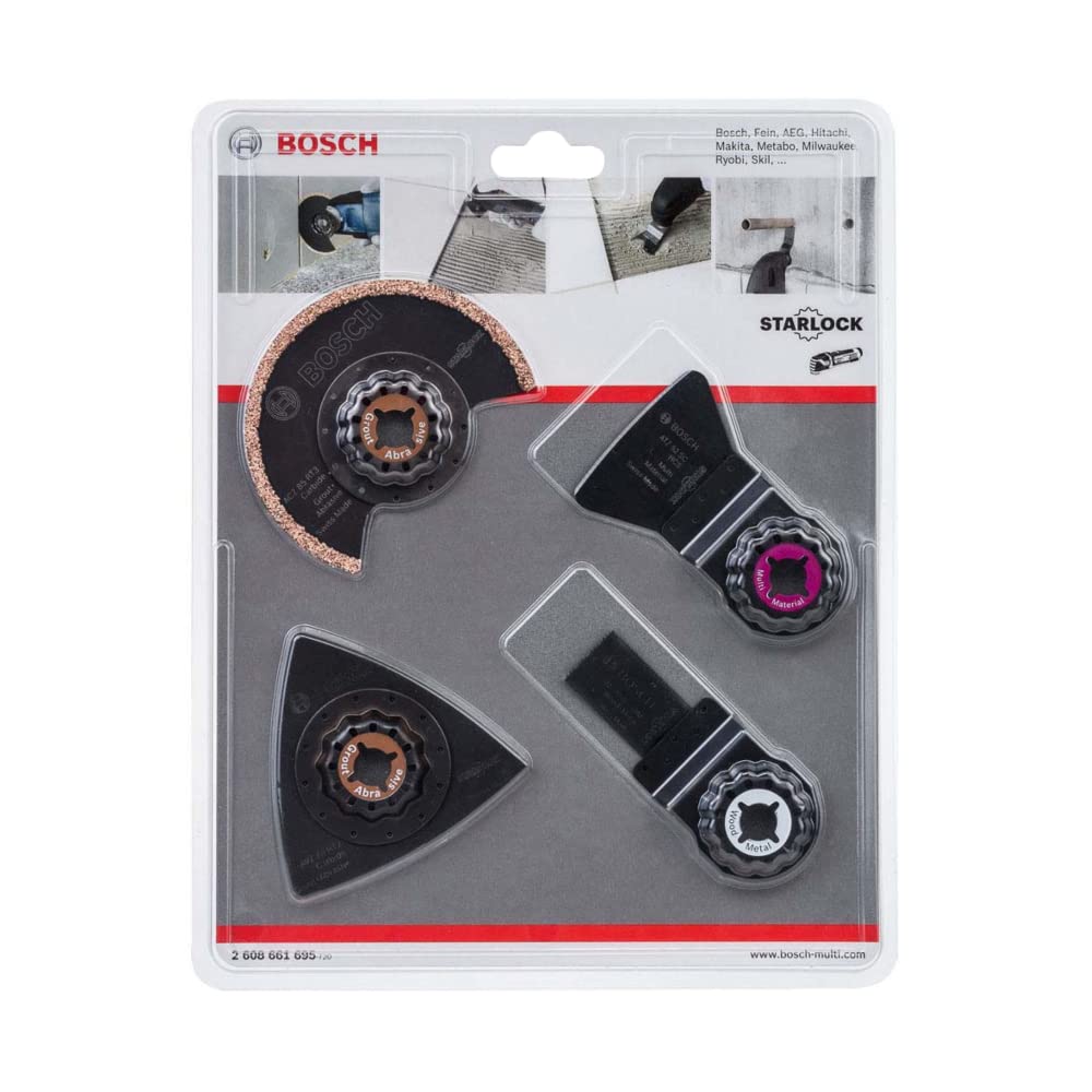 Bosch Professional Set per piastrelle da 4 Pezzi, malta e adesivo per ...