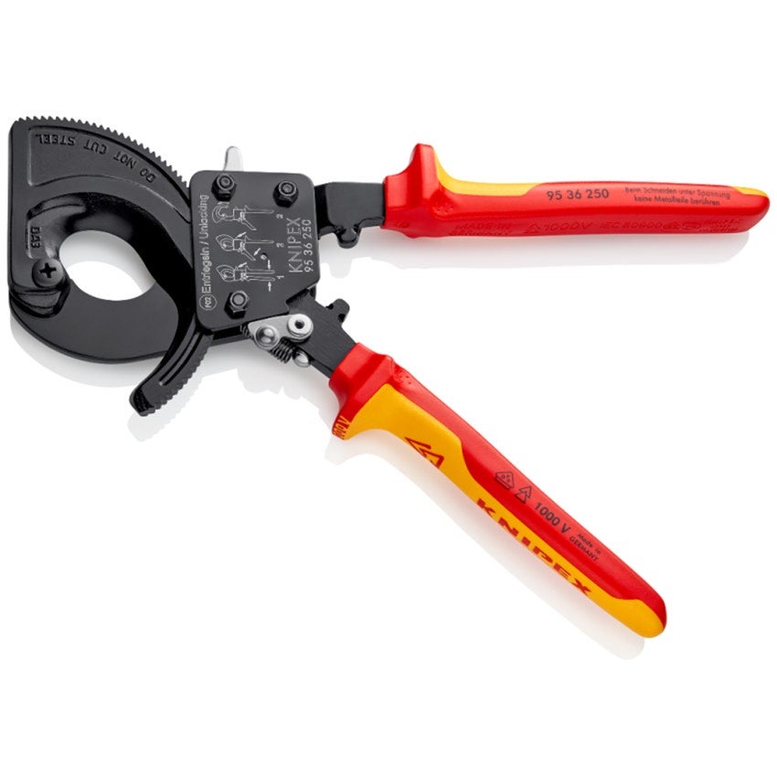 Knipex 95 36 250 - Cortacables de carraca aislado VDE 250 mm | Leroy Merlin