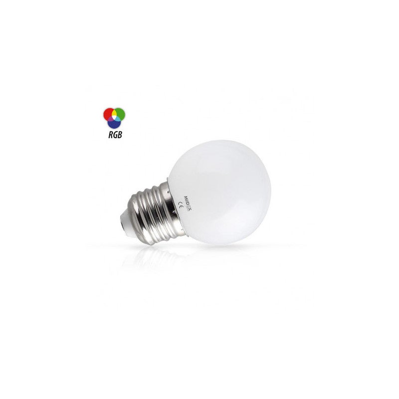 Ampoule LED E27 1W Ø45mmx66mm - RGB | Leroy Merlin